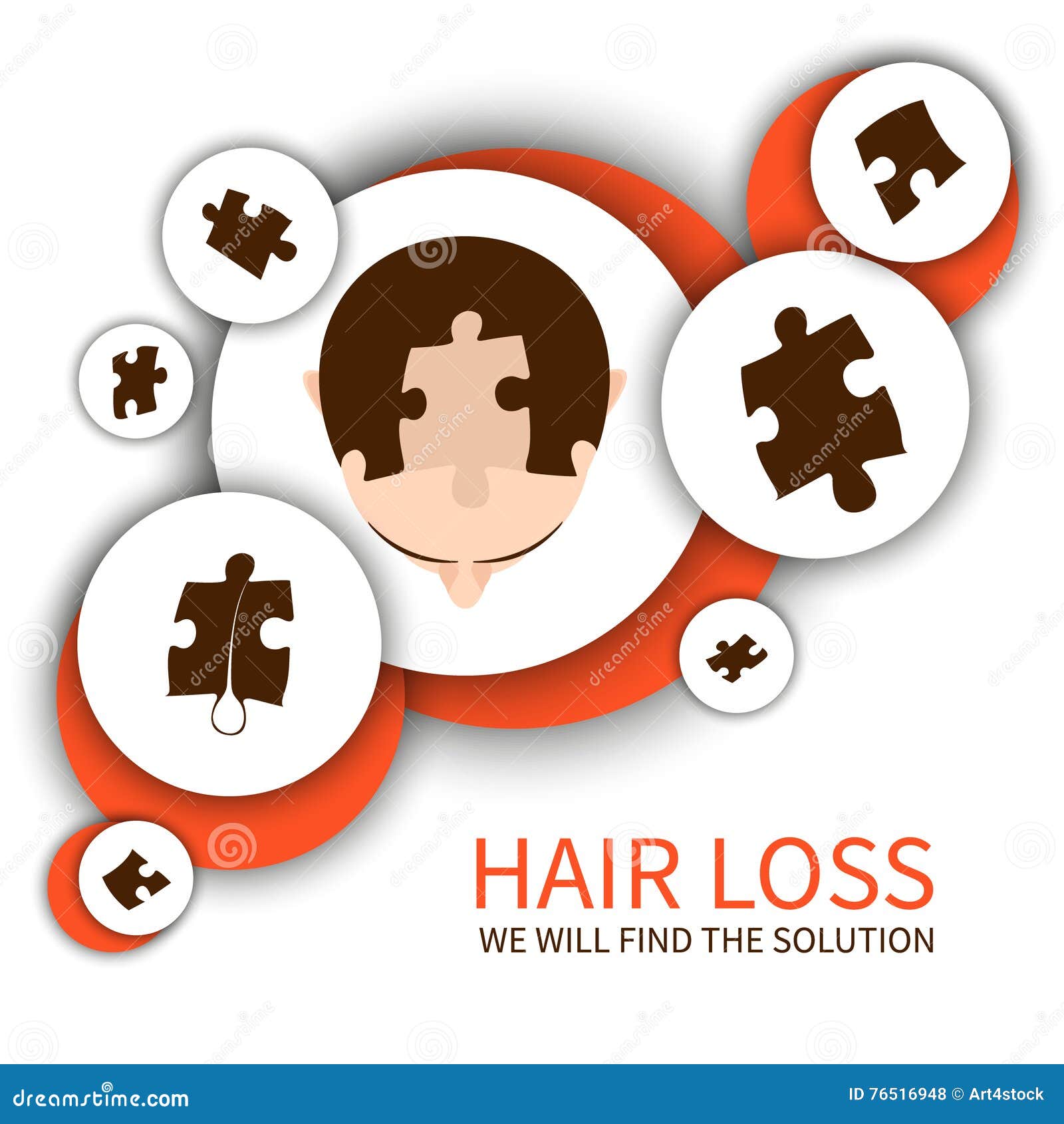 Hair loss solution concept stock vector. Illustration of hairline ...