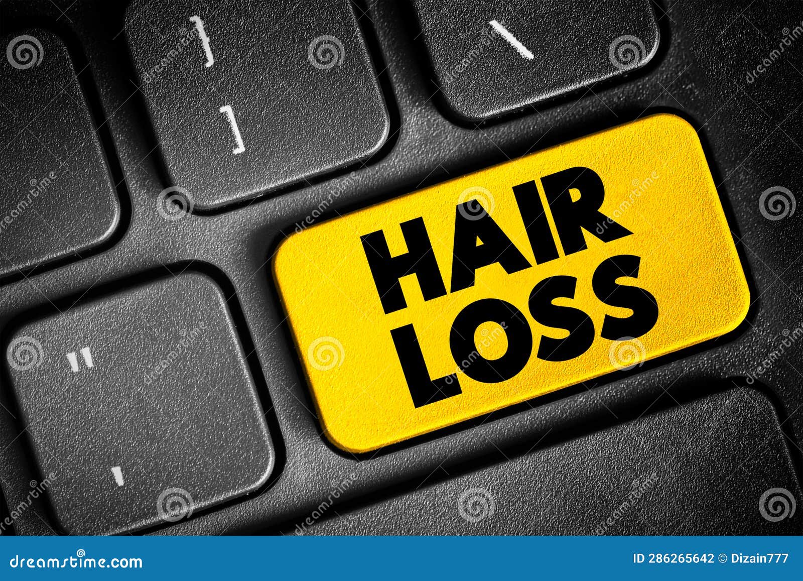 Hair Loss Text Button on Keyboard, Concept Background Stock Photo ...