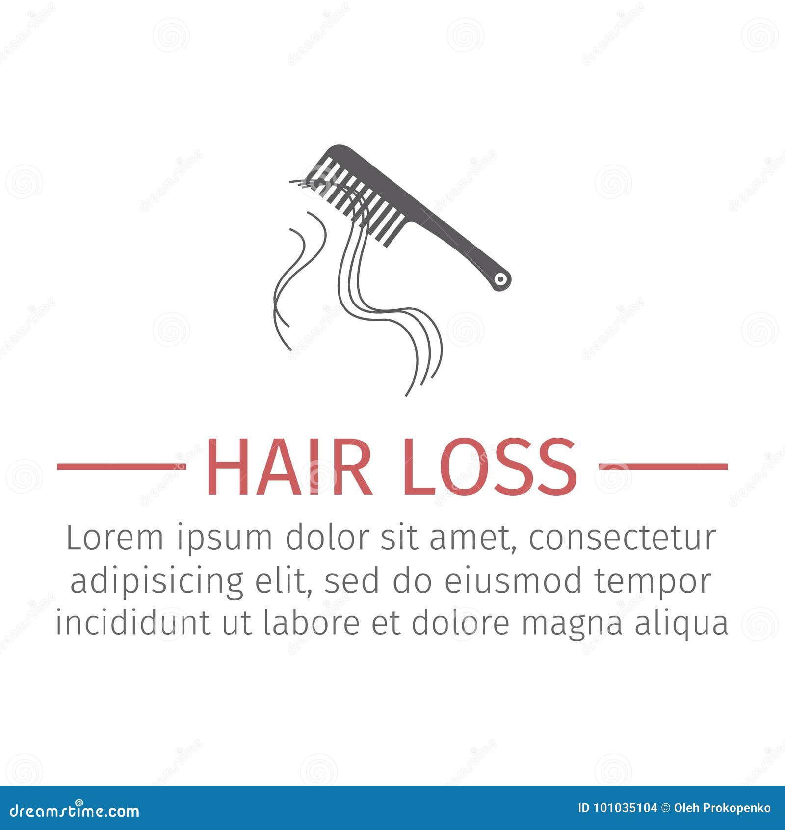 Hair Loss. Vector Illustration. Stock Vector - Illustration of adult ...