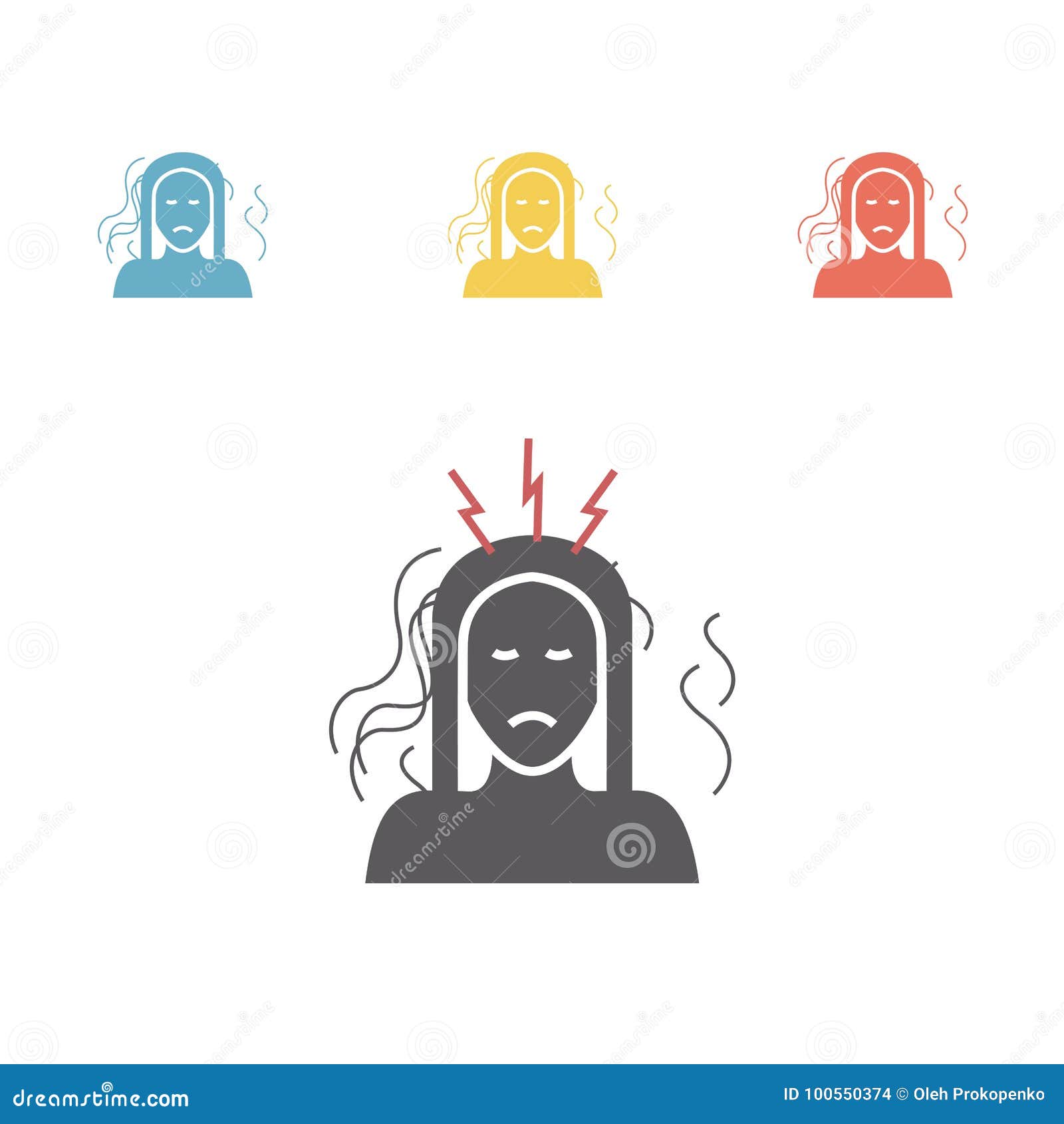 Hair Loss Vector Sign For Web Graphic Stock Vector Illustration Of