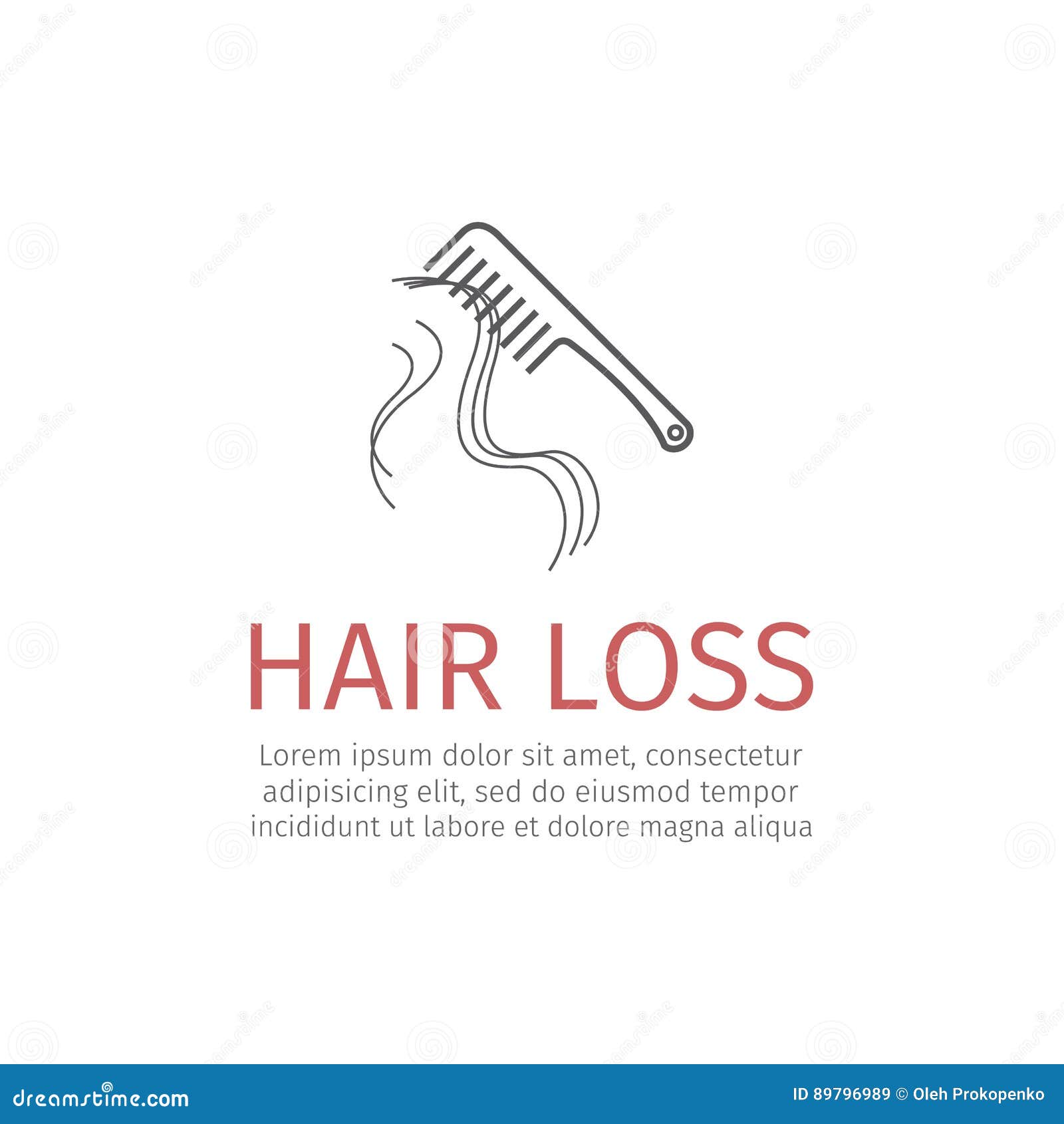 Hair Loss. Vector sign stock vector. Illustration of health - 89796989