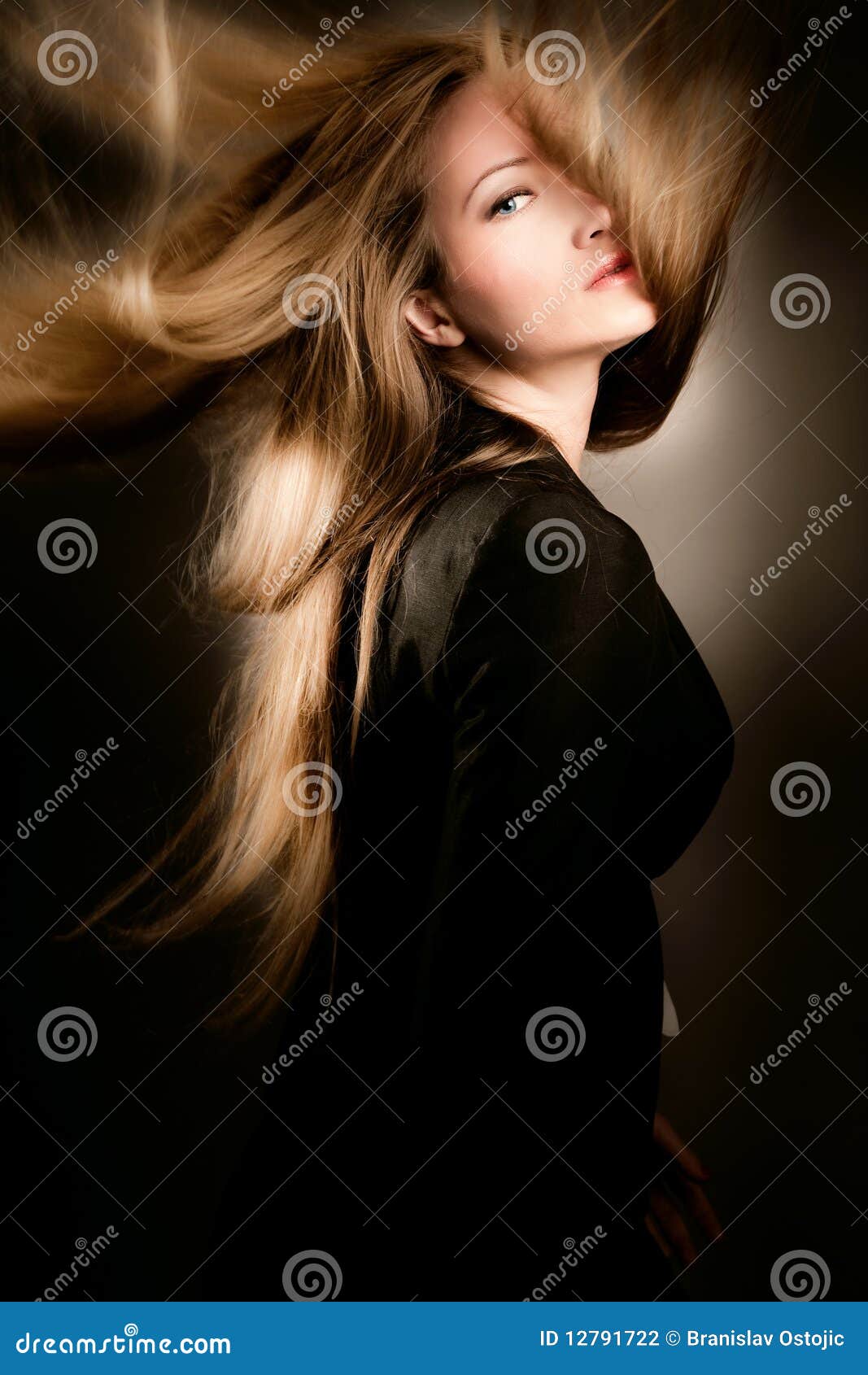 Hair in motion stock photo. Image of beauty, long, woman - 12791722