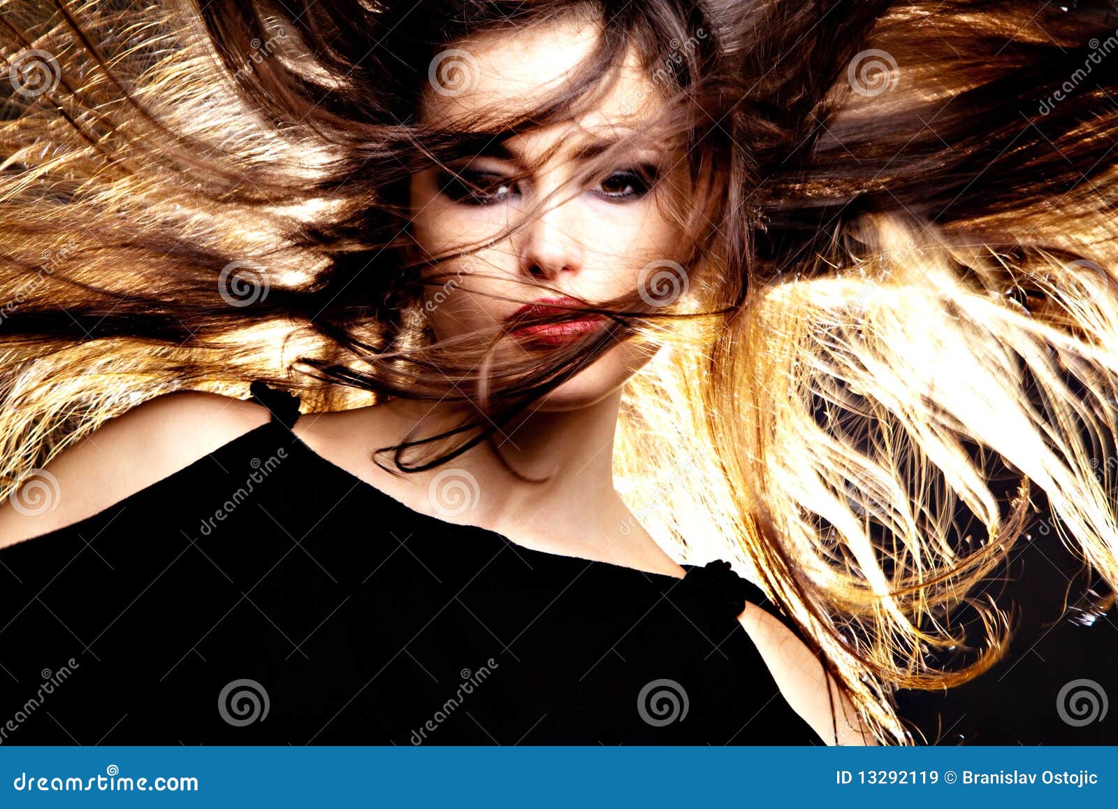 Hair in motion stock image. Image of hair, brunette, dance - 13292119