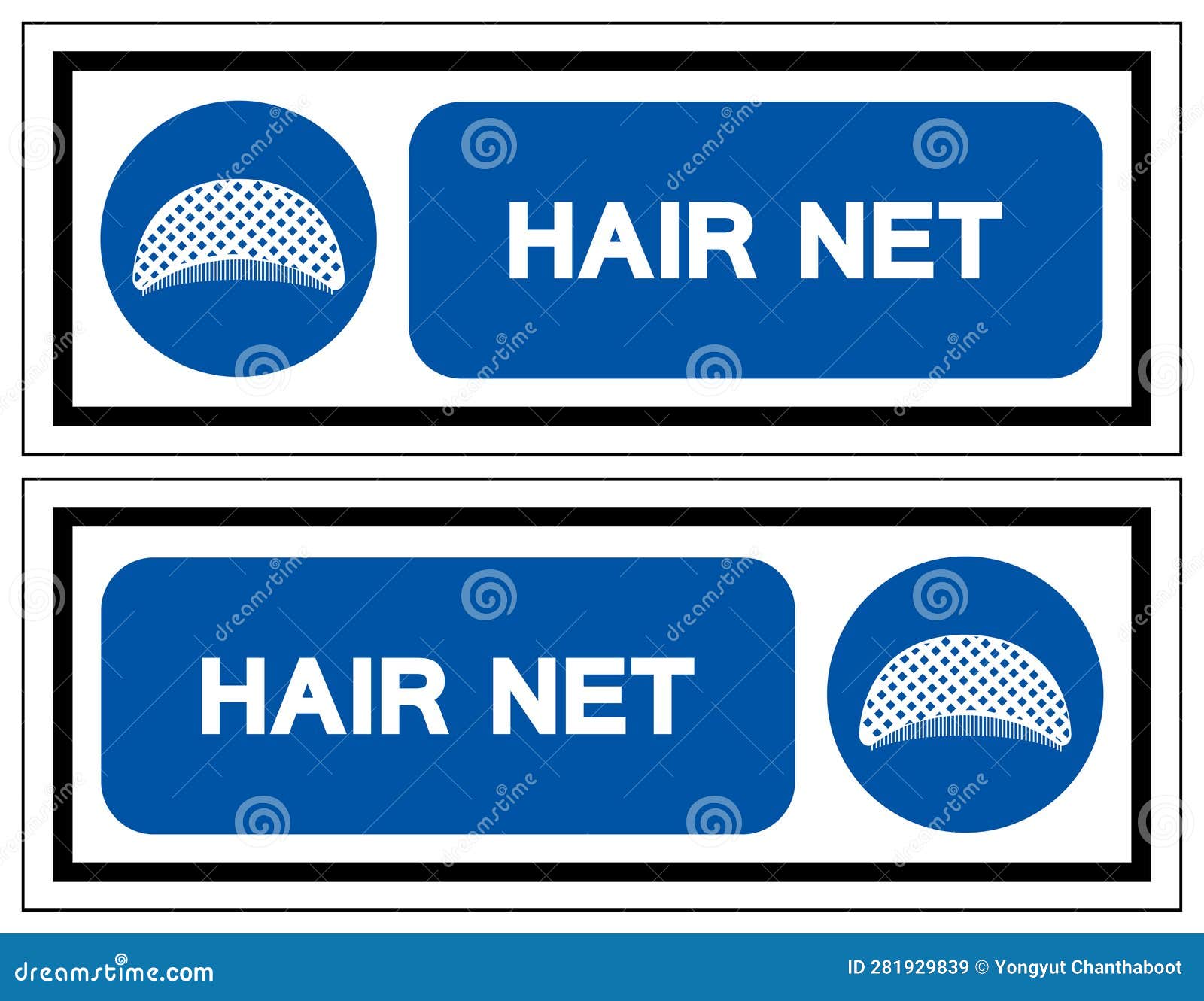 Hairnet Required Symbol Sign ,Vector Illustration, Isolate on White ...