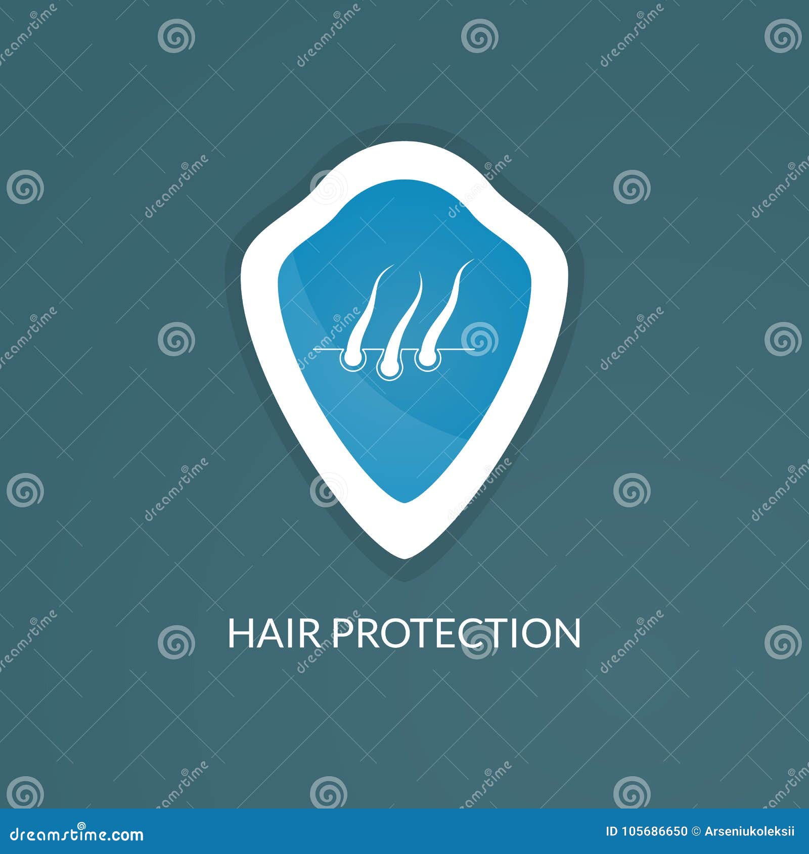 Hair protection logo stock vector. Illustration of logo - 105686650
