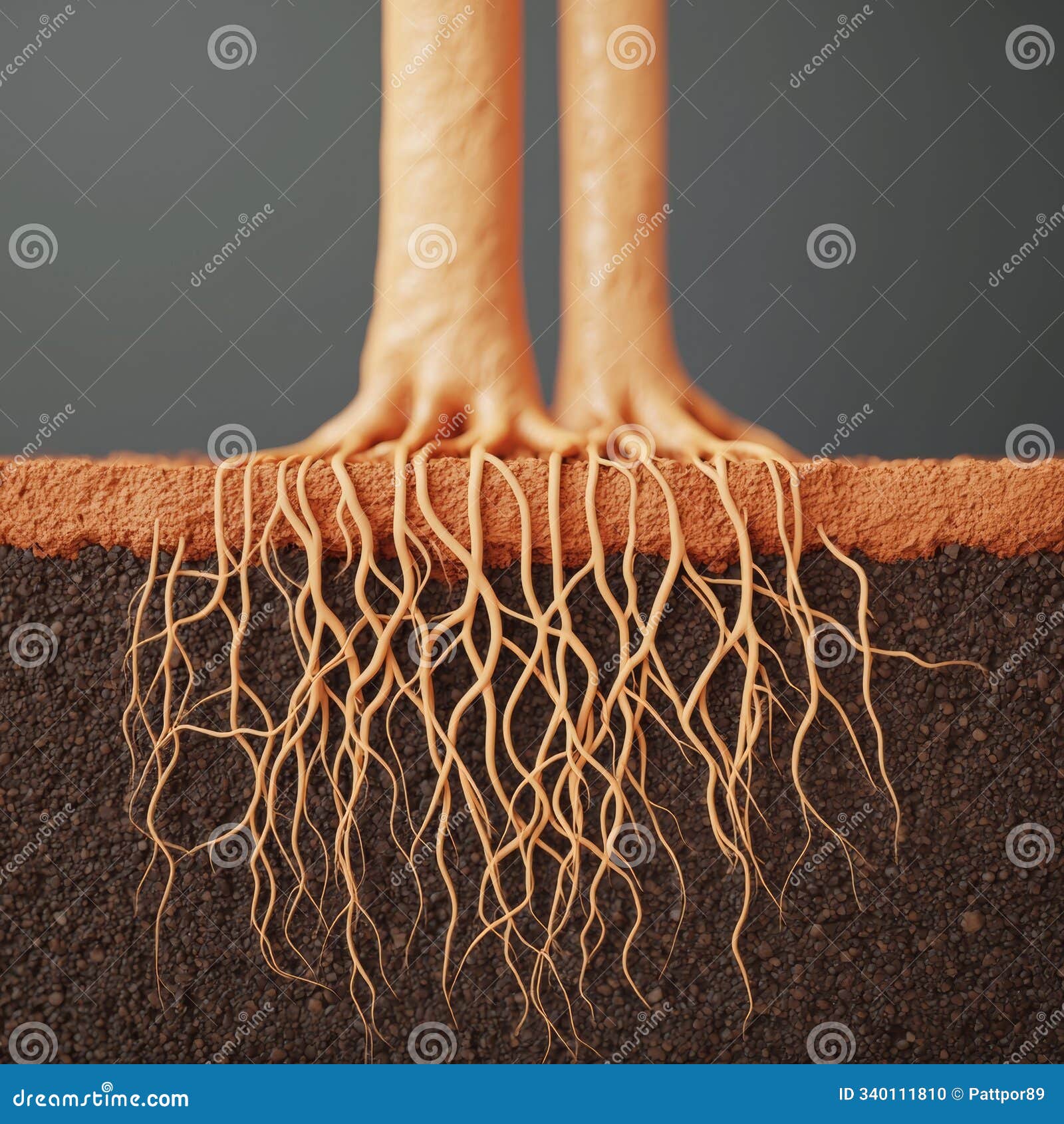 Hair Root Structure with Highlighting and Growth Focus Stock ...