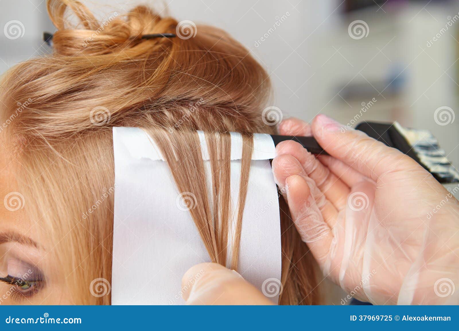 Hair salon. Coloring. stock image. Image of hairstyle - 37969725