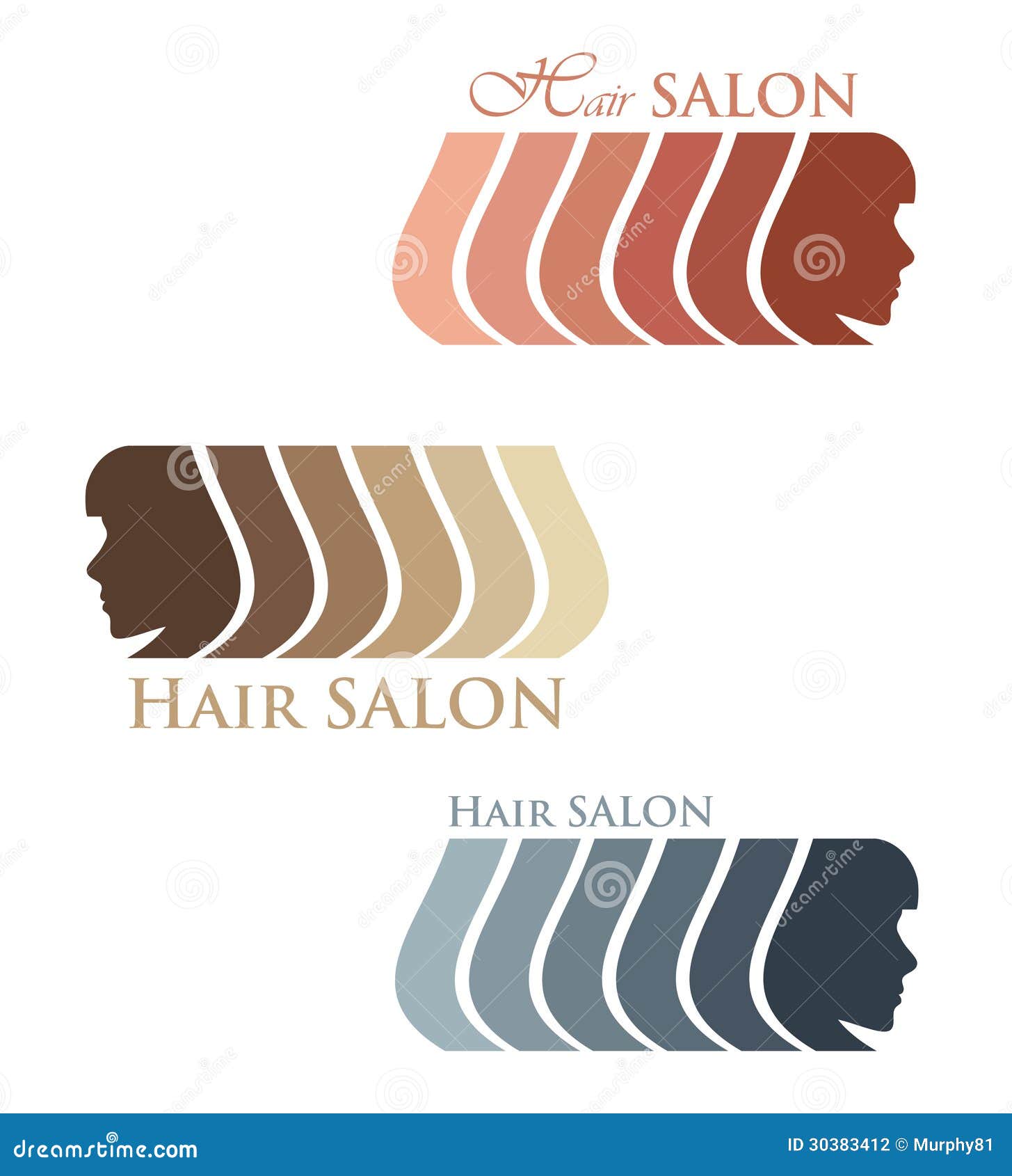 Hair salon label stock vector. Illustration of girl, retro - 30383412