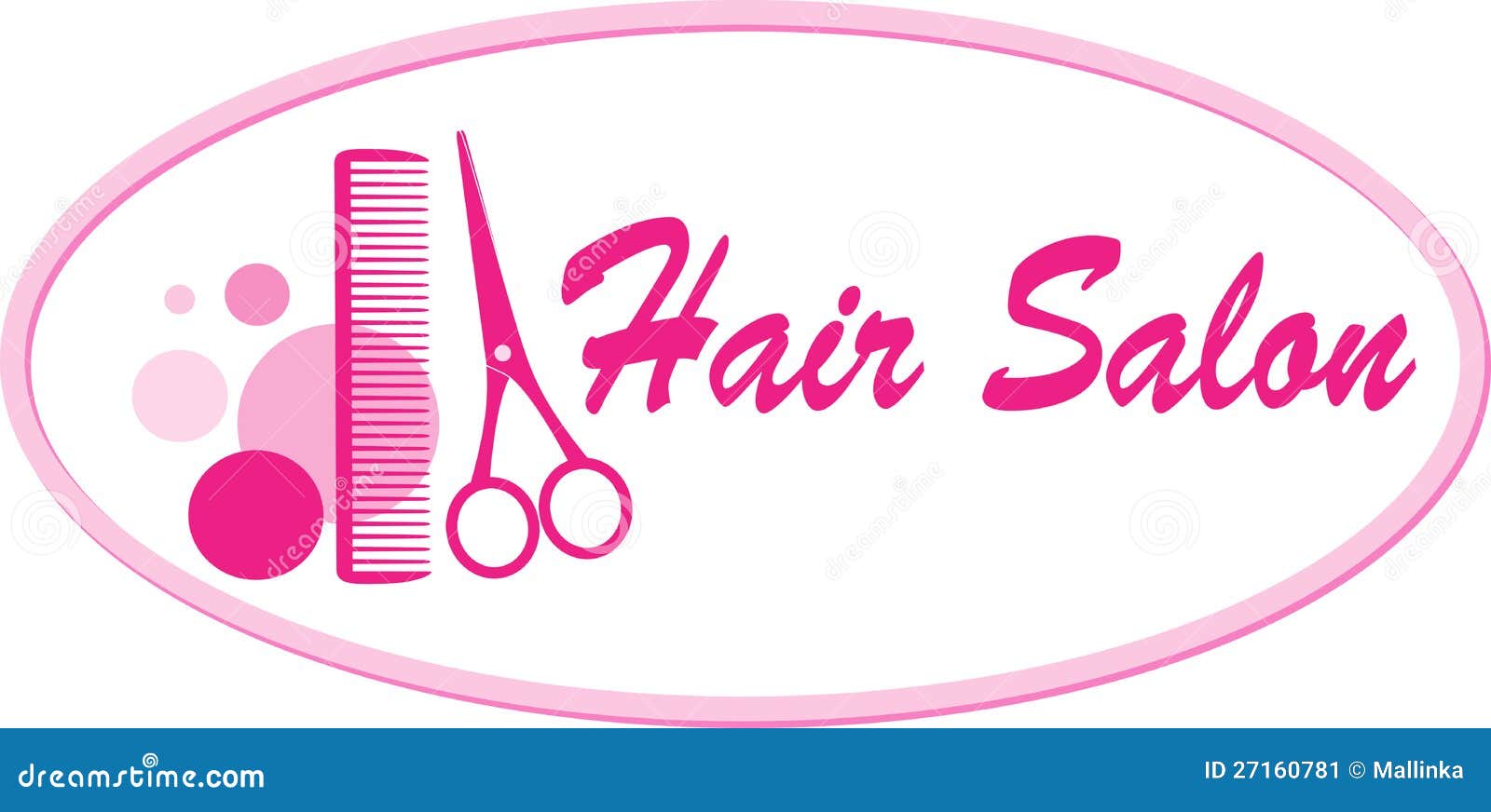 Hair Salon Signboard with Scissors and Comb Stock Vector - Illustration ...