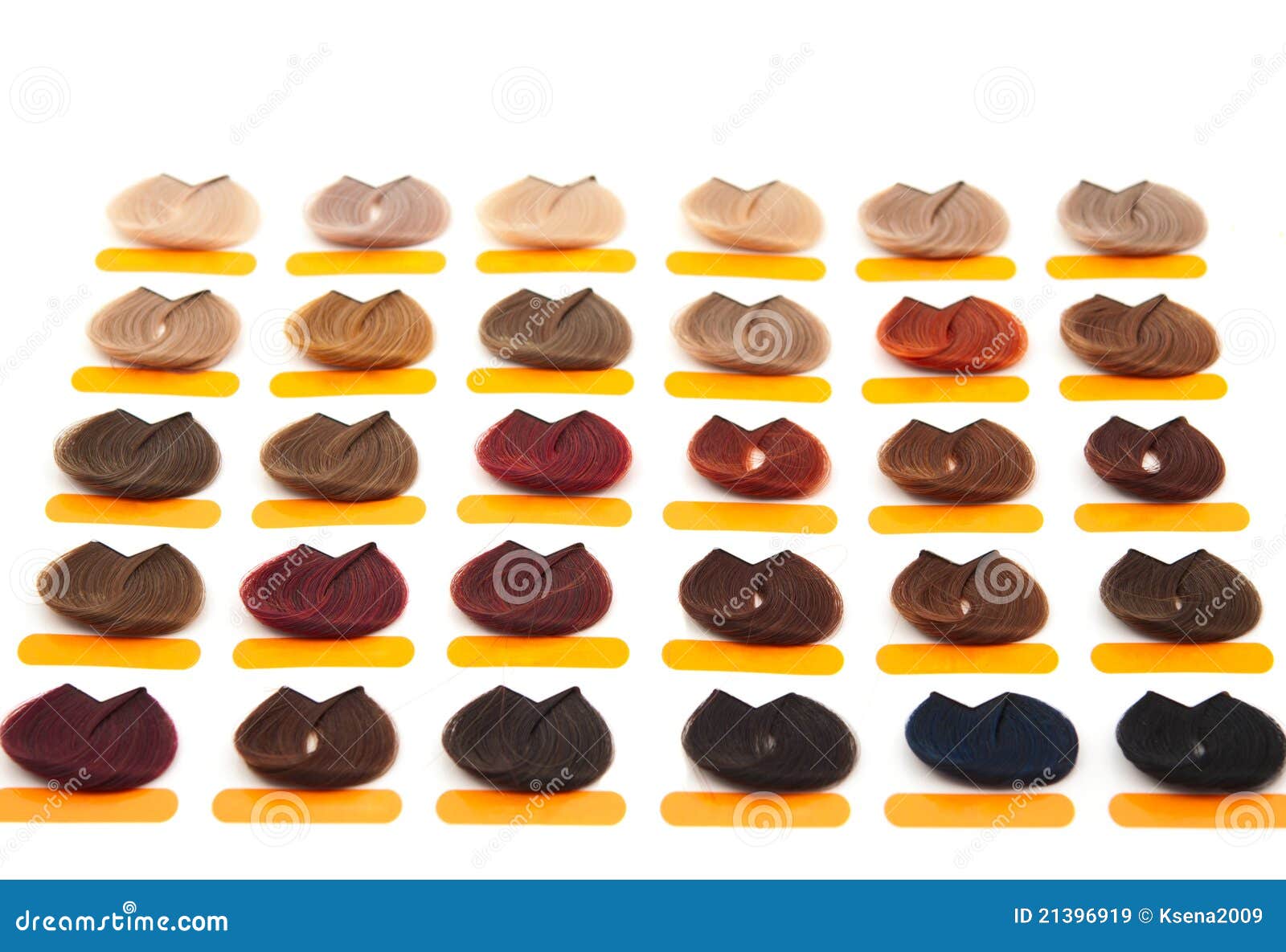 Hair samples stock image. Image of golden, group, multi - 21396919