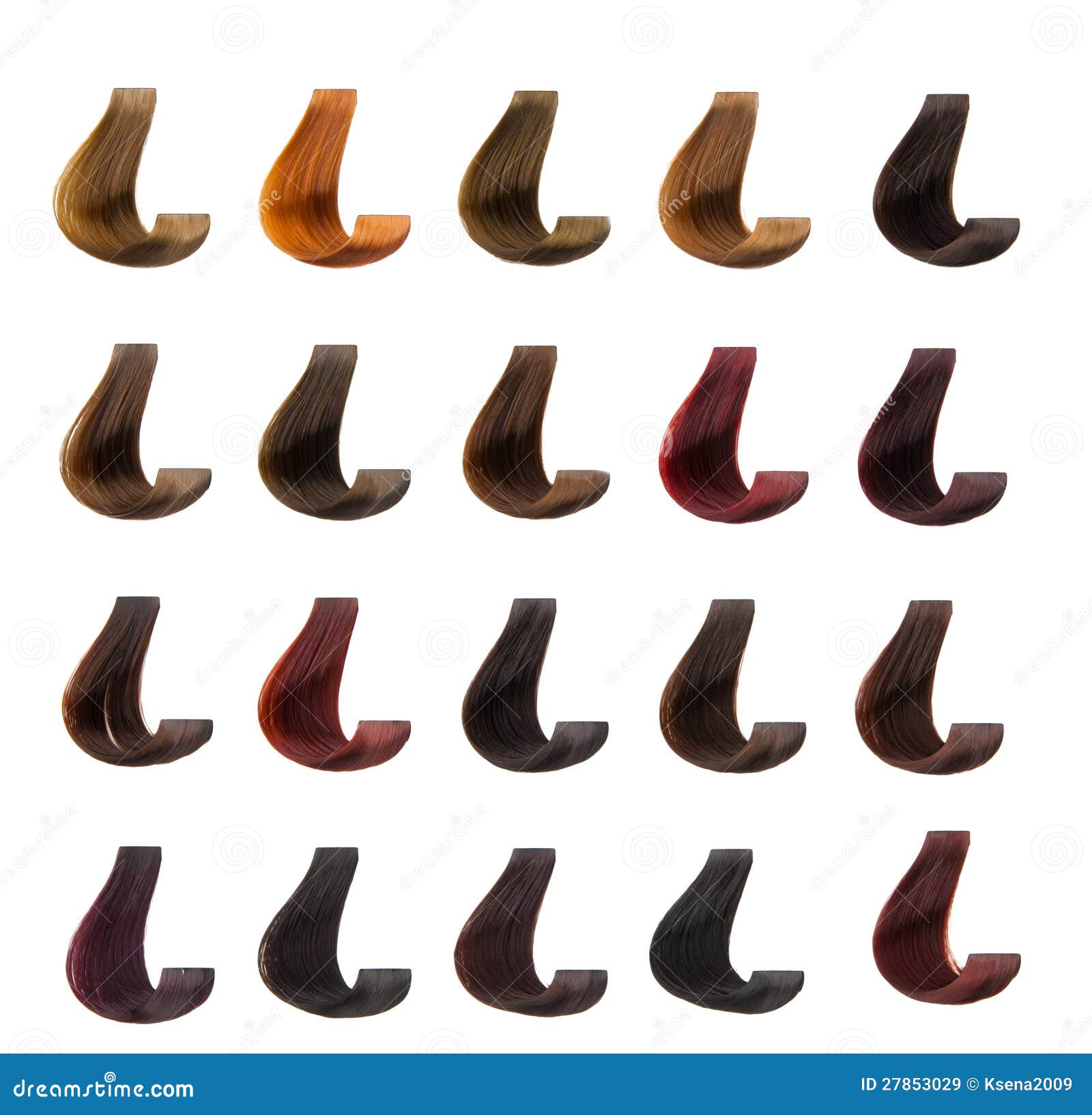 Hair samples stock image. Image of objects, blond, group - 27853029