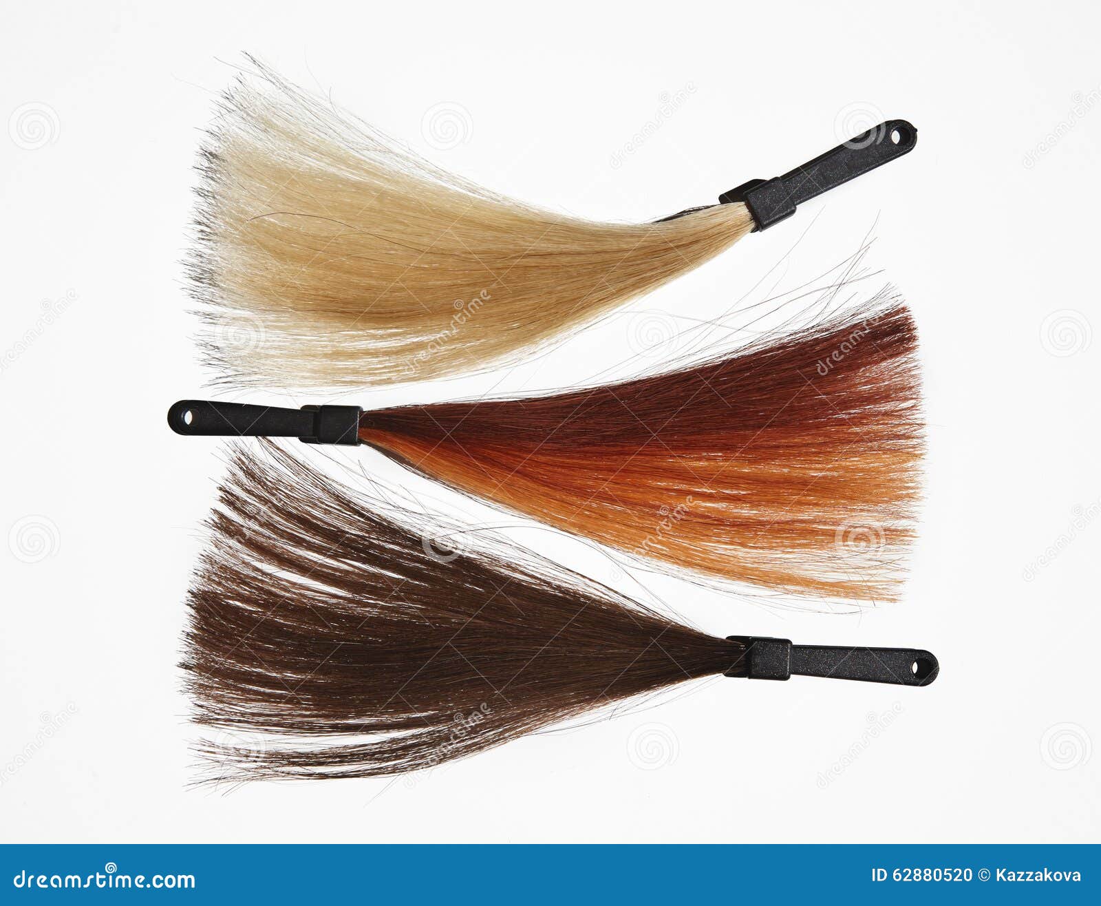 Hair samples on white stock photo. Image of objects, group - 62880520