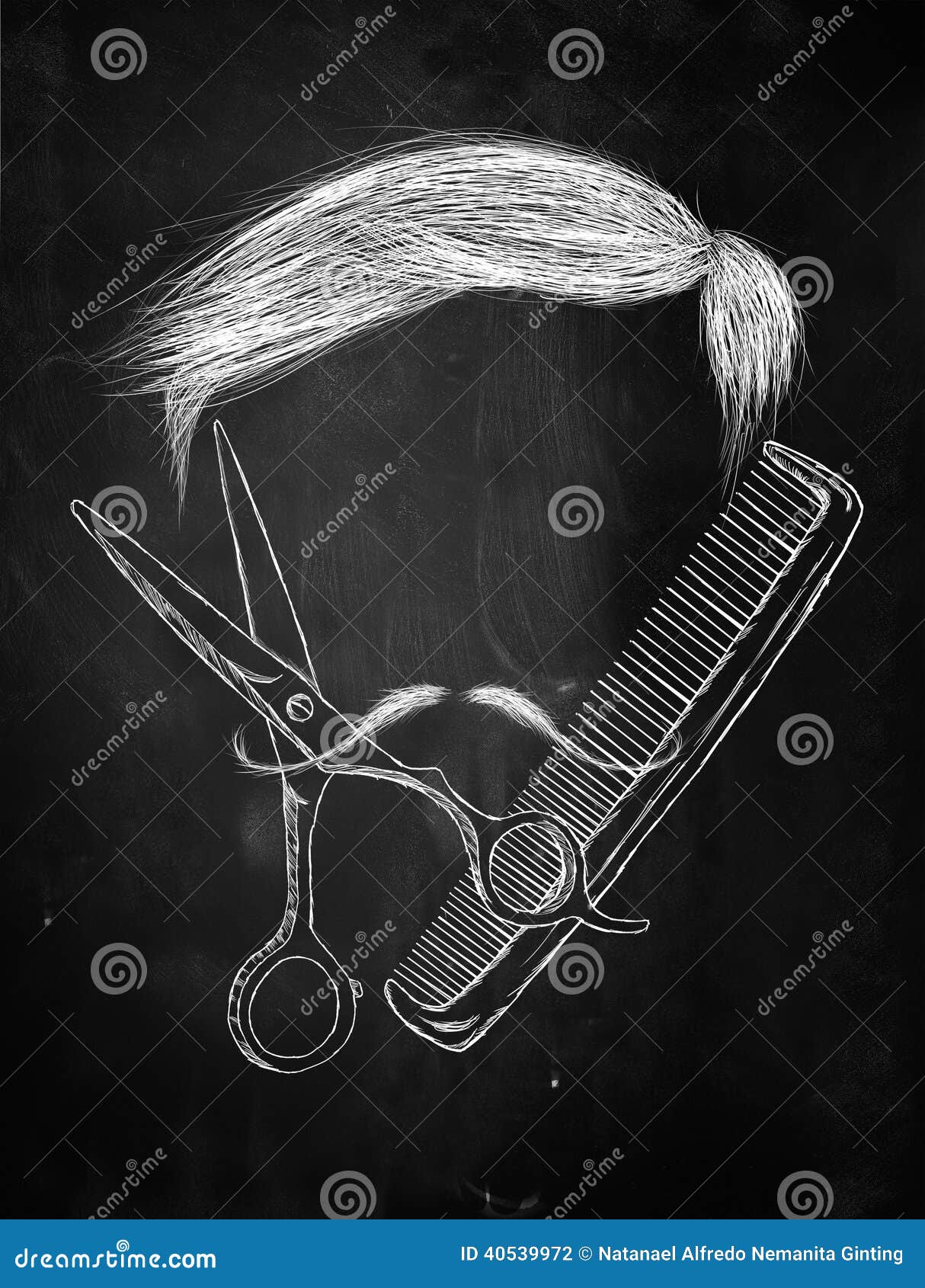 Scissors And Comb Icon, Outline Style Vector Illustration ... Scissors And Comb Icon, Outline Style Vector Illustration ...