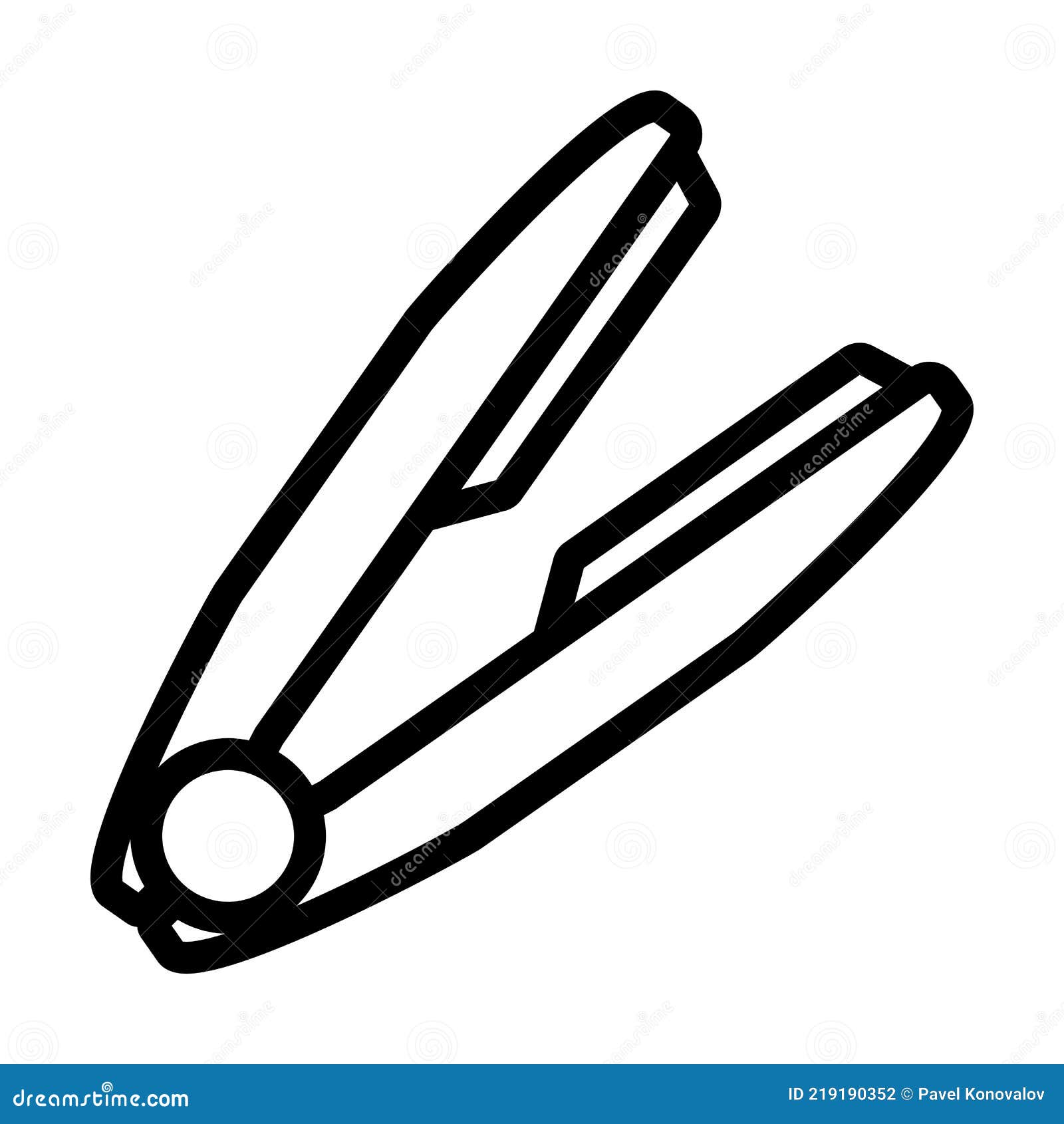 Hair Straightener Icon stock vector. Illustration of female - 219190352