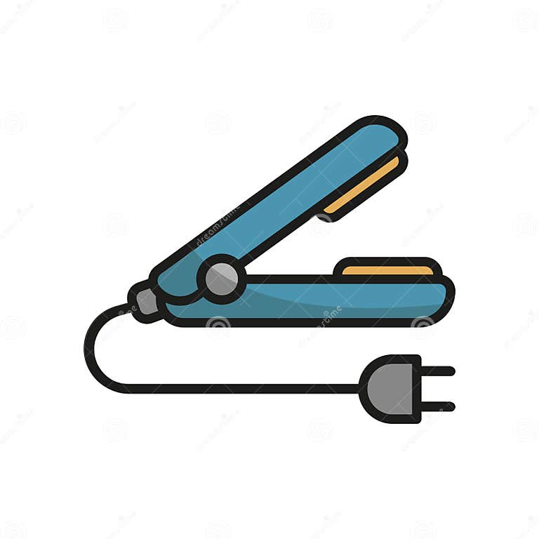 Hair Straightener Icon Vector Basic Design Simple and Modern Stock Illustration - Illustration ...