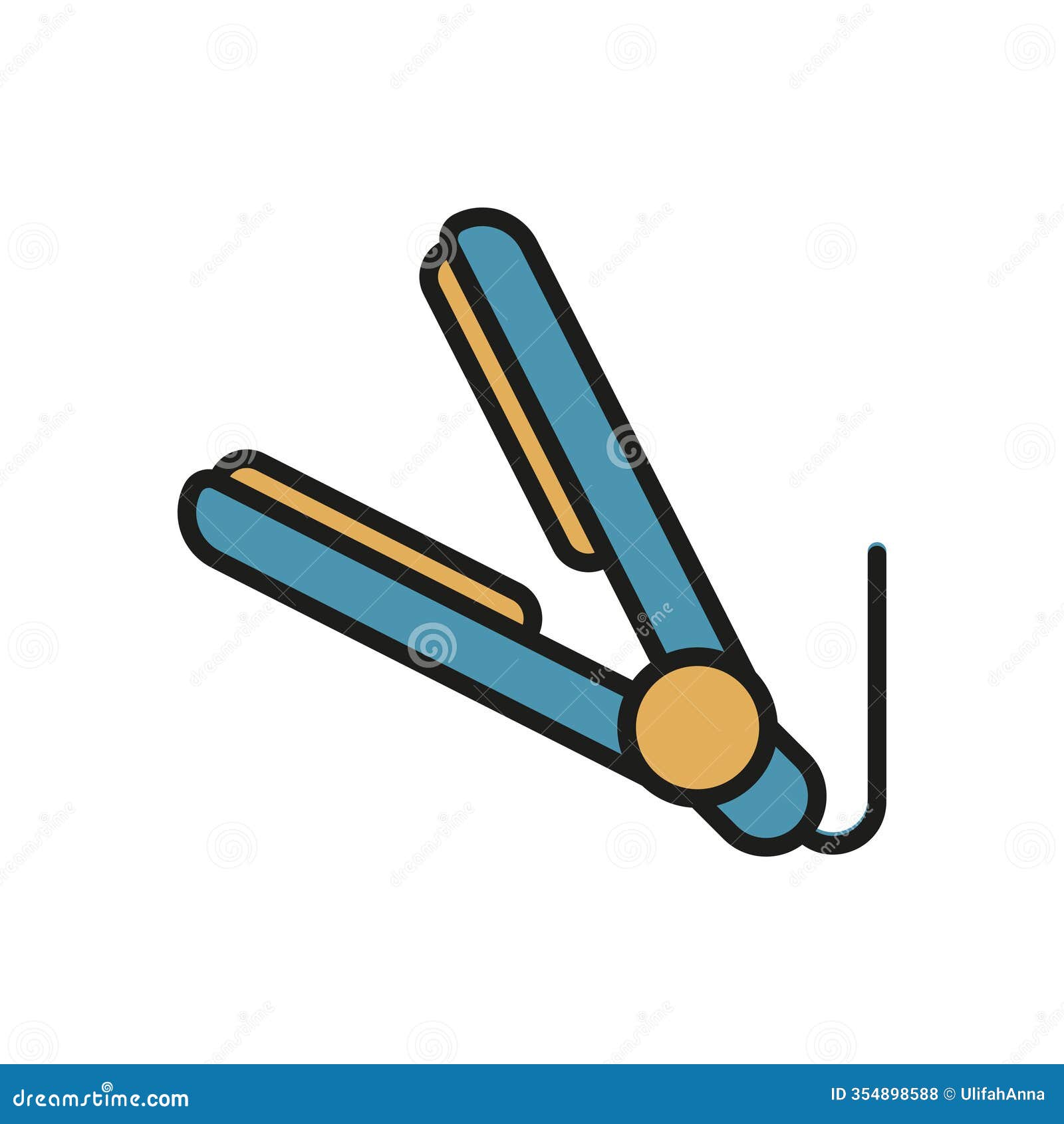 Hair Straightener Icon Vector Basic Design Simple and Modern Stock Illustration - Illustration ...