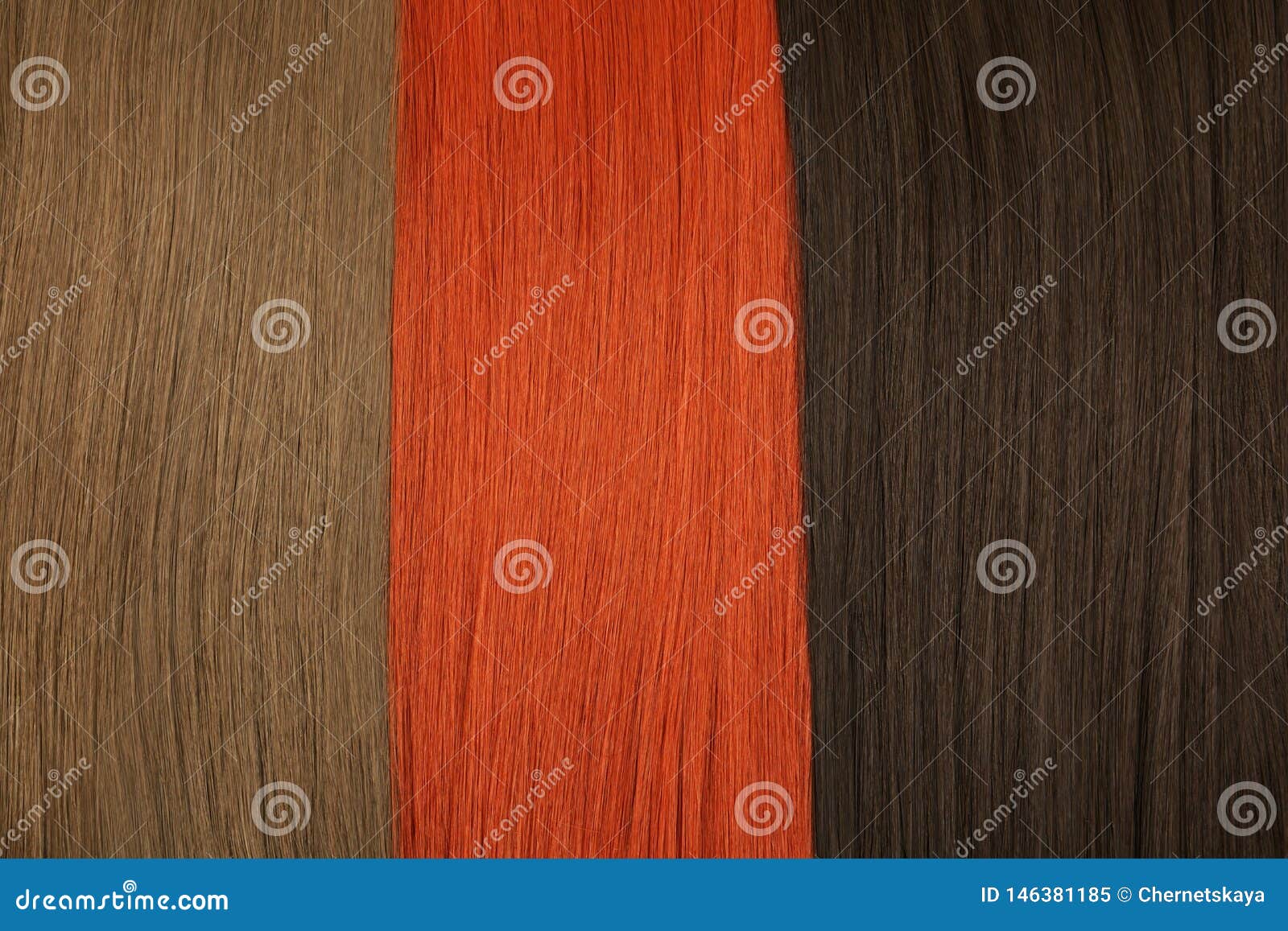 Hair Strands of Different Color As Background Stock Image - Image of ...
