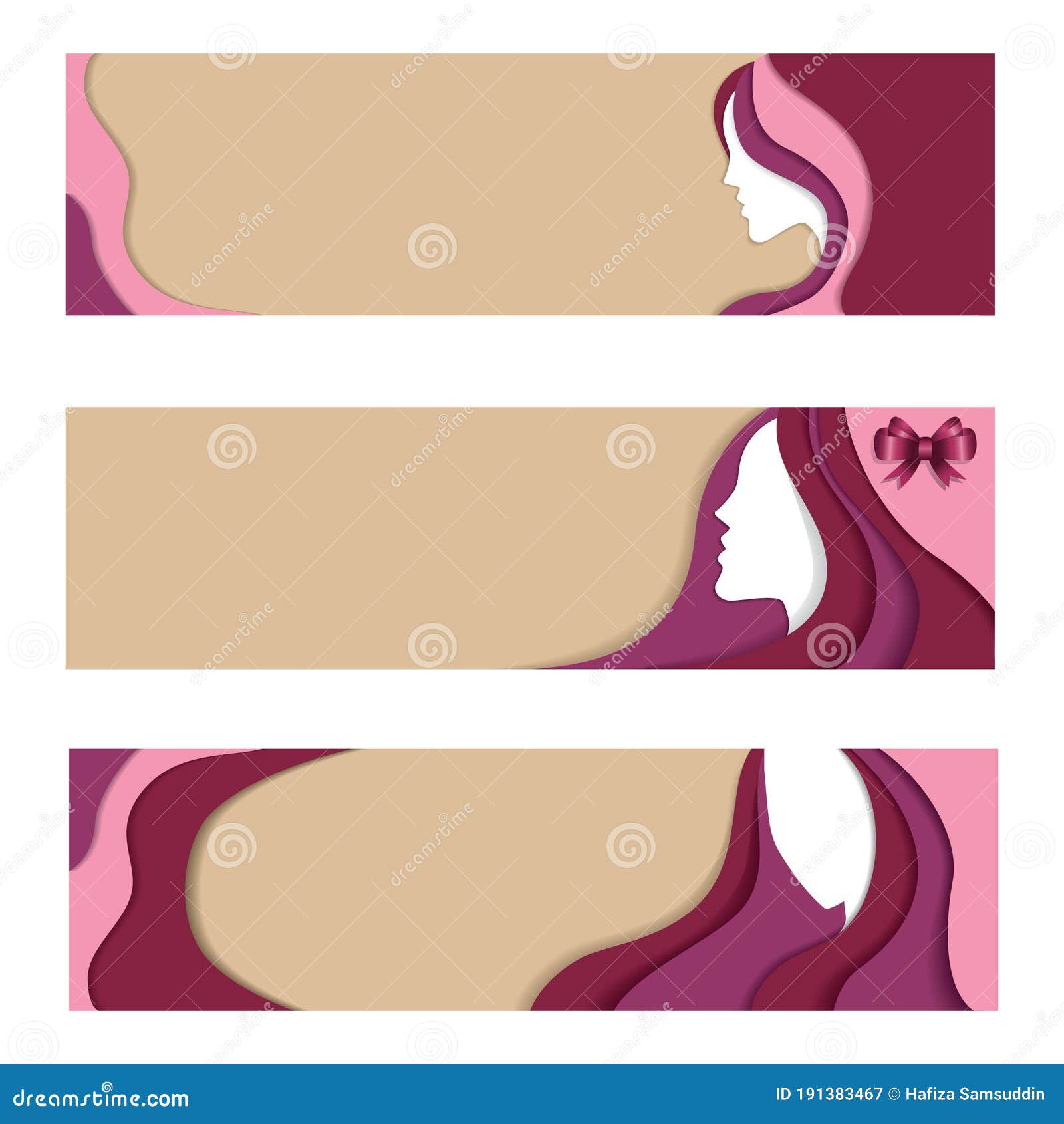 Hair Style Banners. Vector Illustration Decorative Design Stock Vector ...
