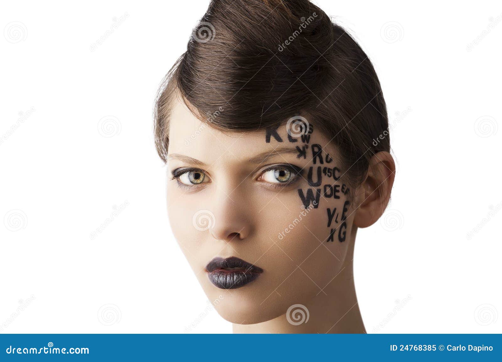 Hair Style and Cute Lady, Close-up Potrait Stock Image - Image of ...