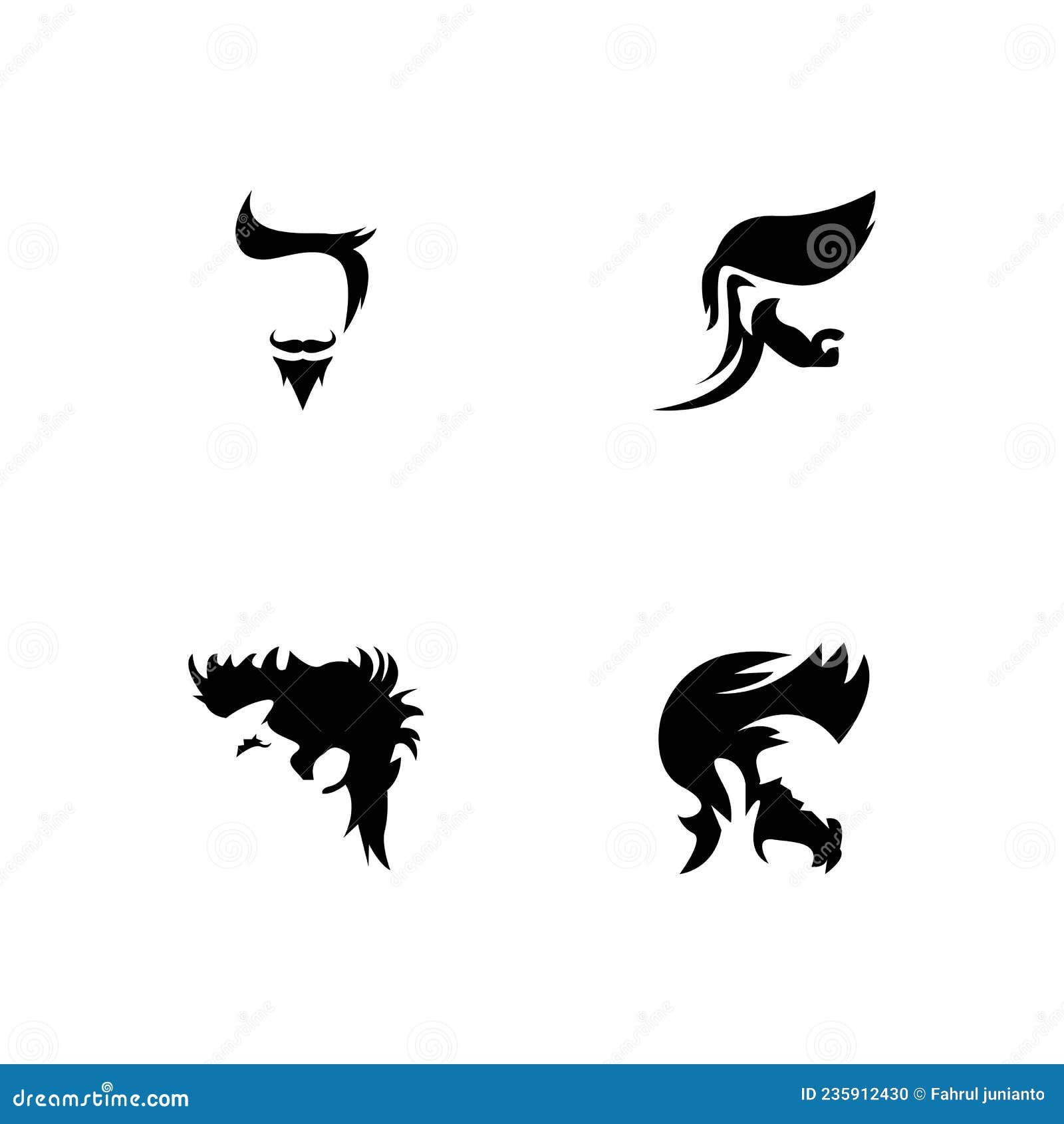Hair Style Icon and Symbol Vector Template Illustration Stock Vector ...