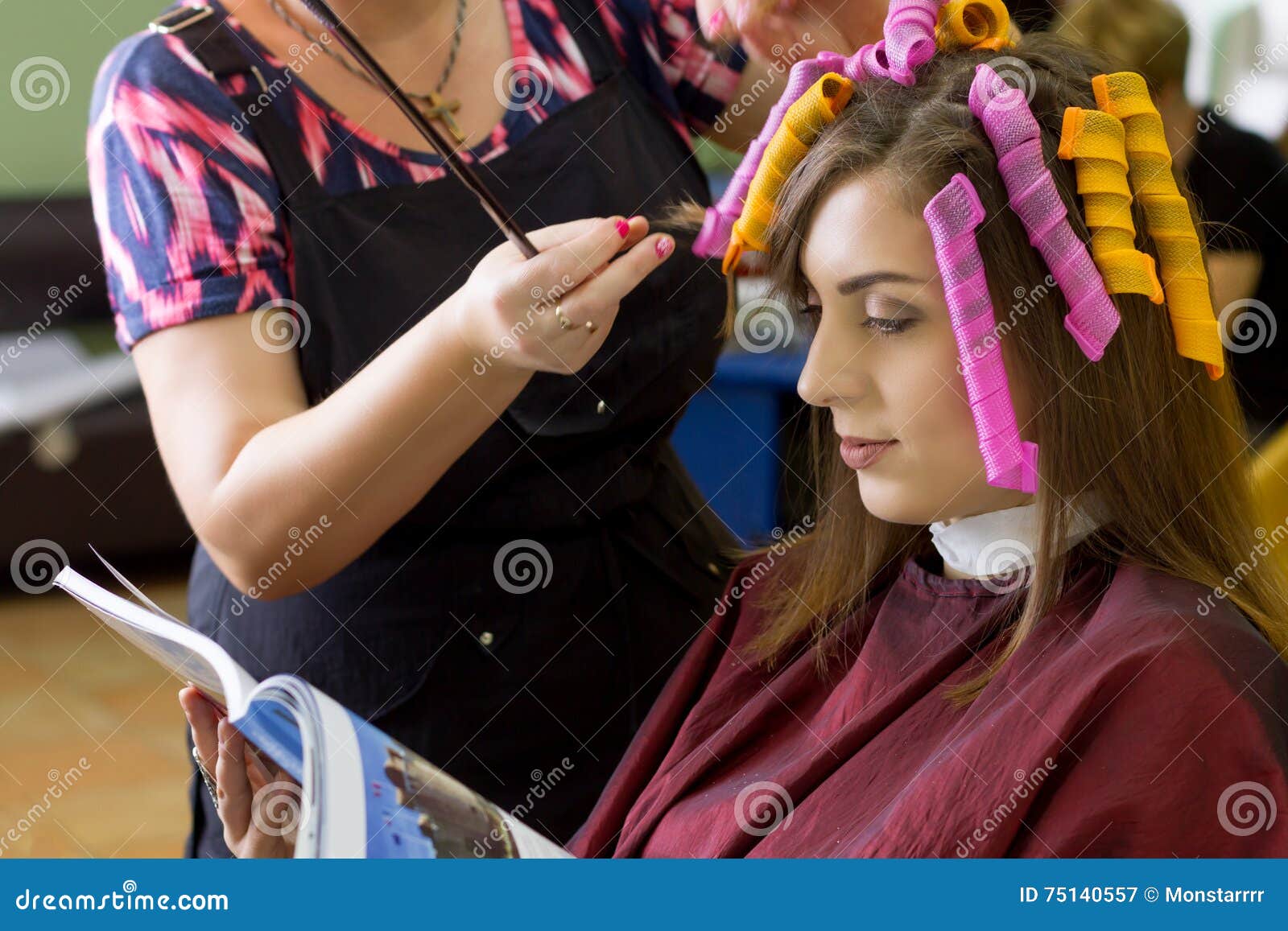 Hair style making stock image. Image of color, making - 75140557