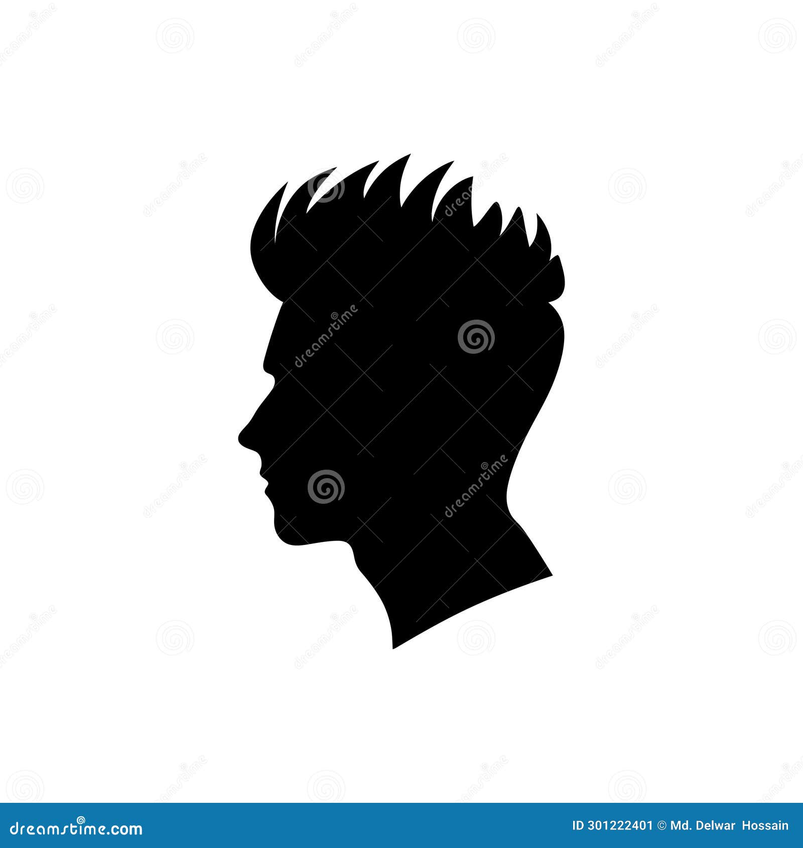 Hair Style Quiff Icon Cartoon Vector | CartoonDealer.com #301222401