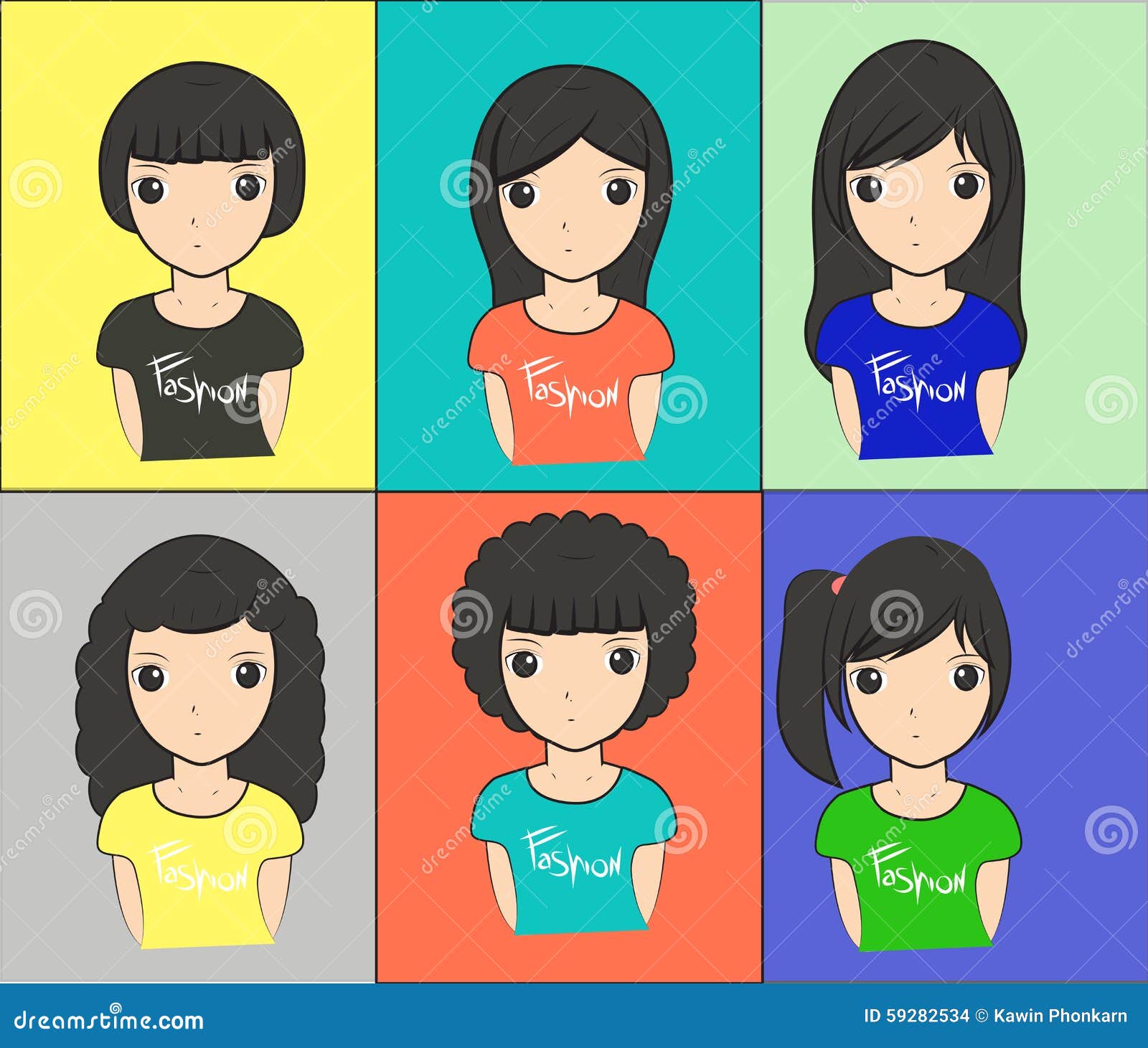 Hair styles stock vector. Illustration of isolated, short - 59282534