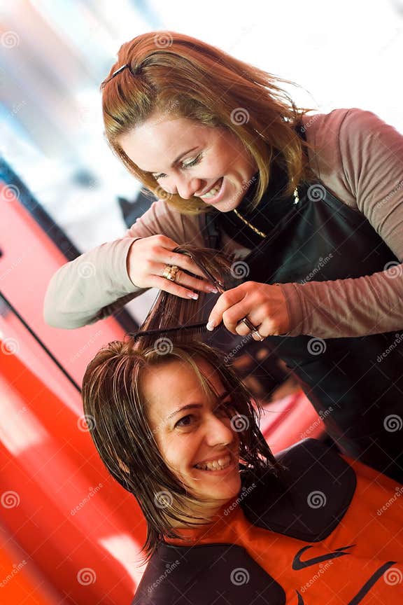 At the hair stylist stock image. Image of happiness, professional - 4141539
