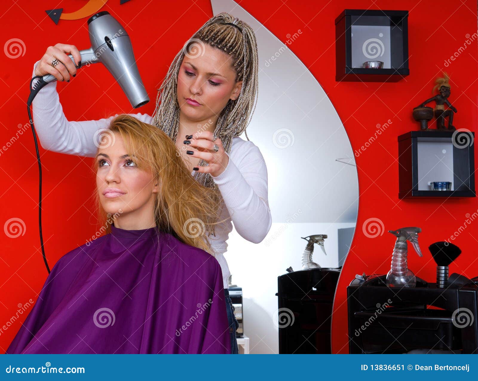 Hair stylist at work stock image. Image of dresser, beauty - 13836651