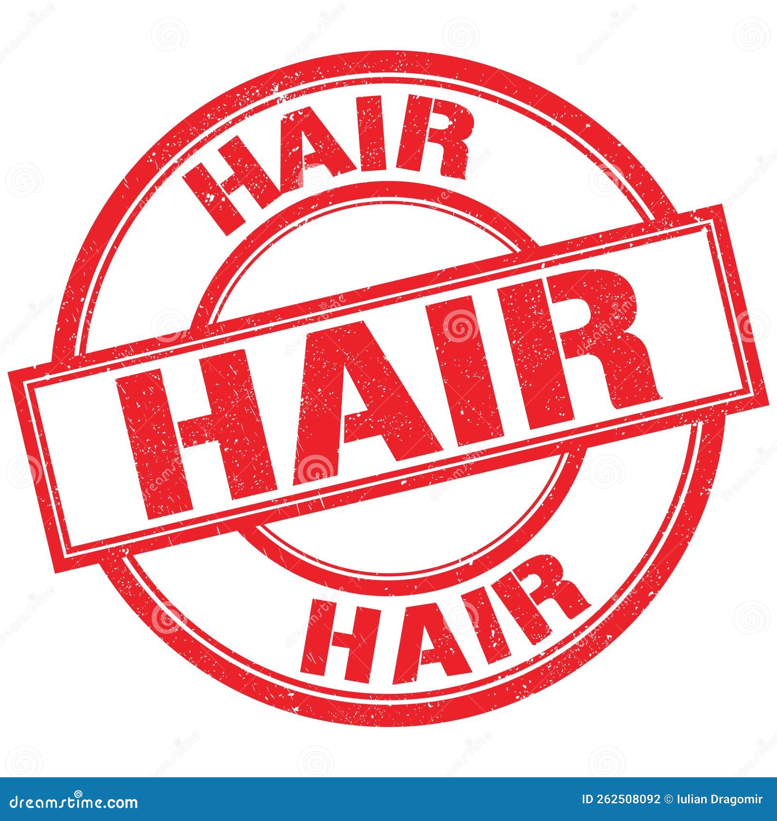 HAIR Text Written on Red Stamp Sign Stock Illustration - Illustration ...