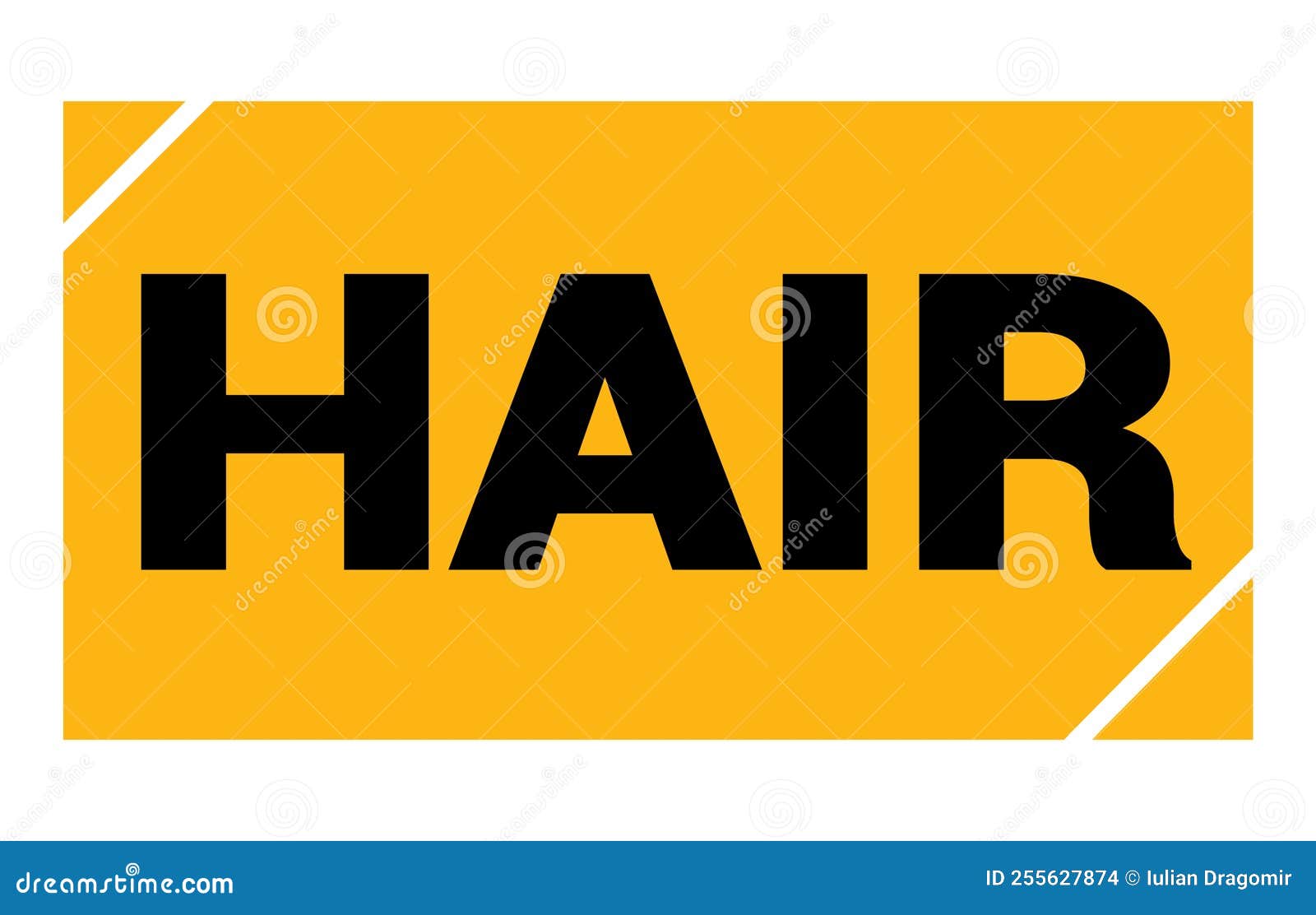 HAIR Text Written on Yellow-black Stamp Sign Stock Illustration ...