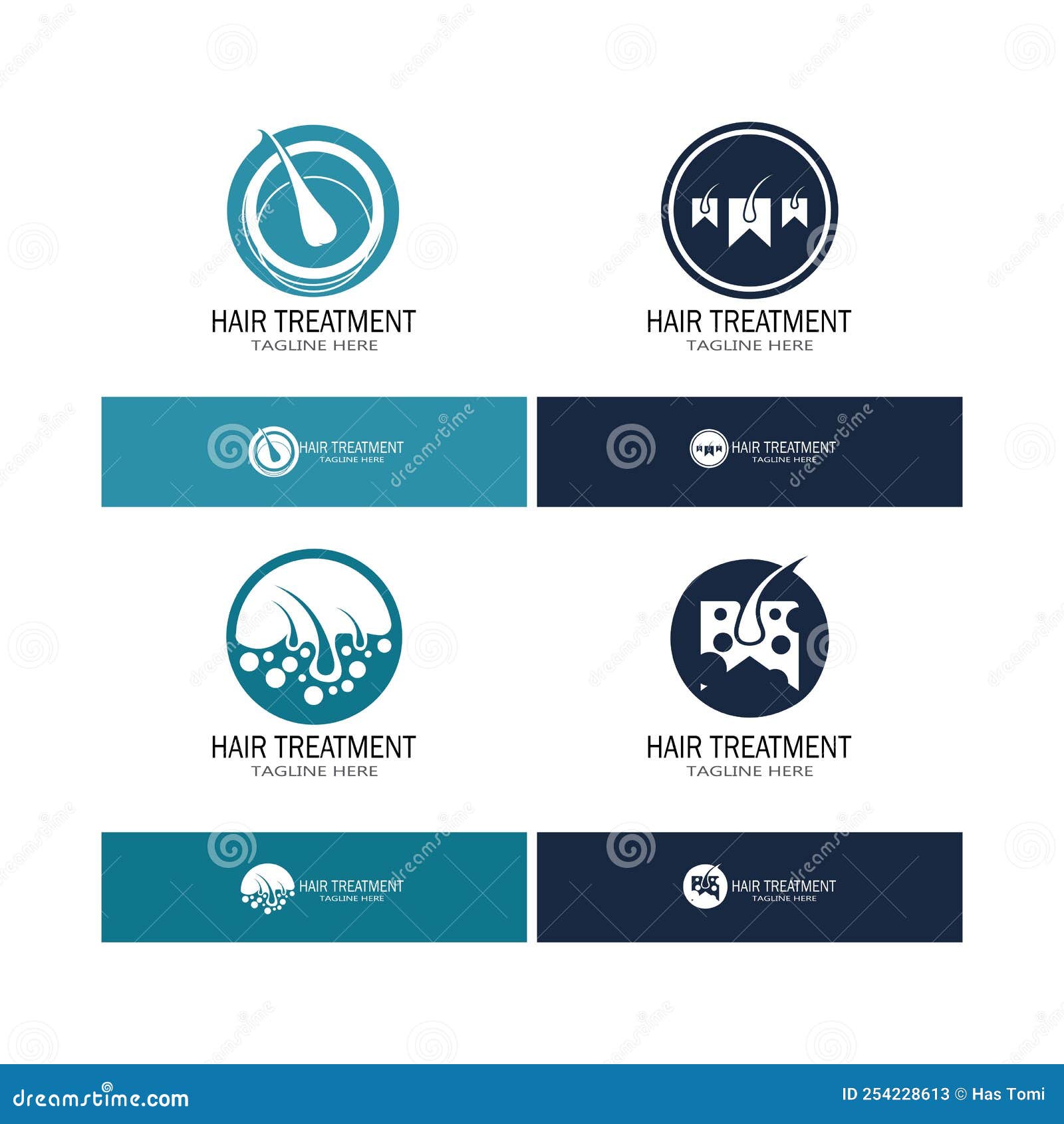 Hair Treatment Logo Removal Logo Vector Image Design Illustration Stock ...