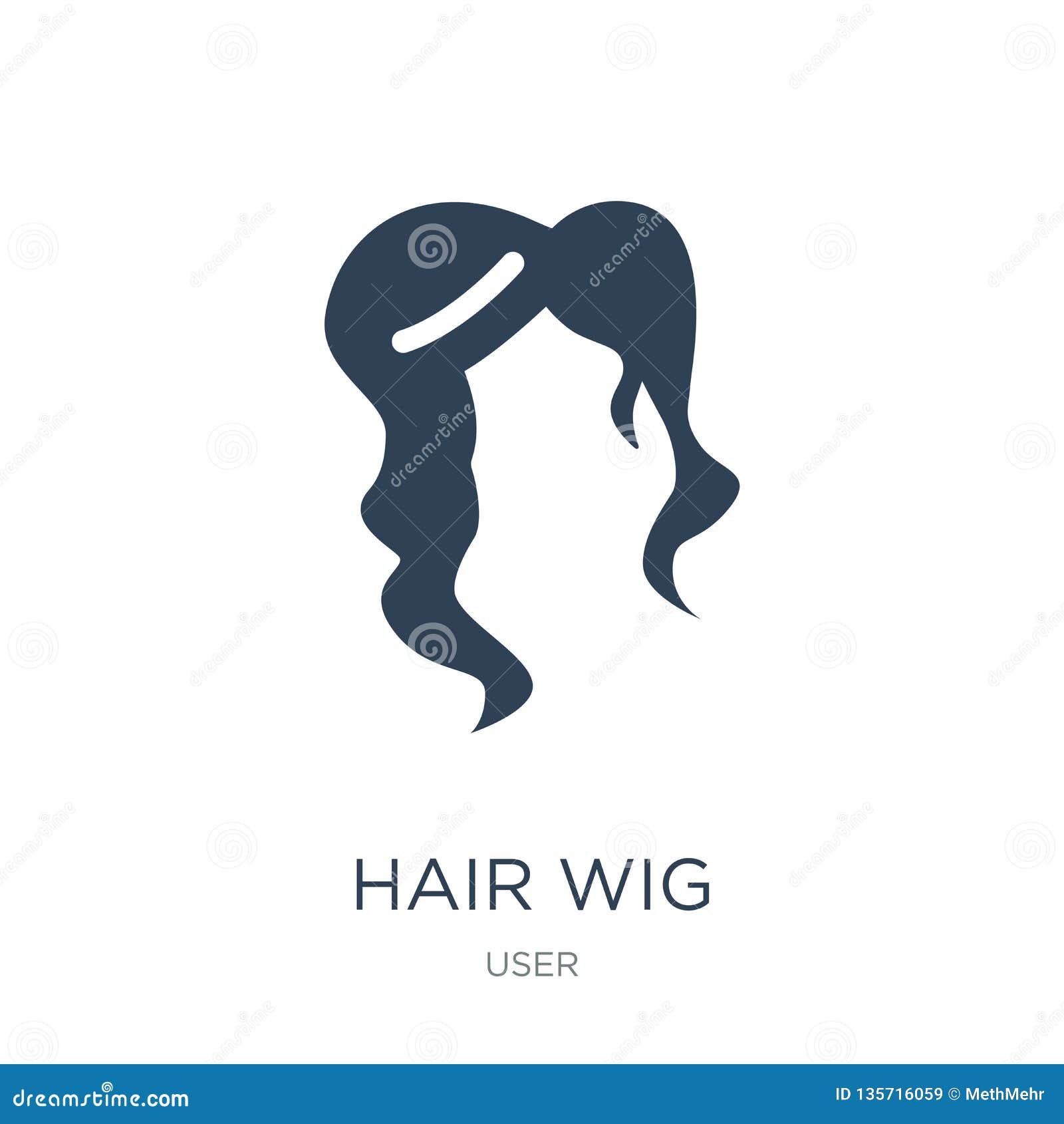 Hair Wig Icon in Trendy Design Style. Hair Wig Icon Isolated on White ... Hair Wig Icon in Trendy Design Style. Hair Wig Icon Isolated on White ...