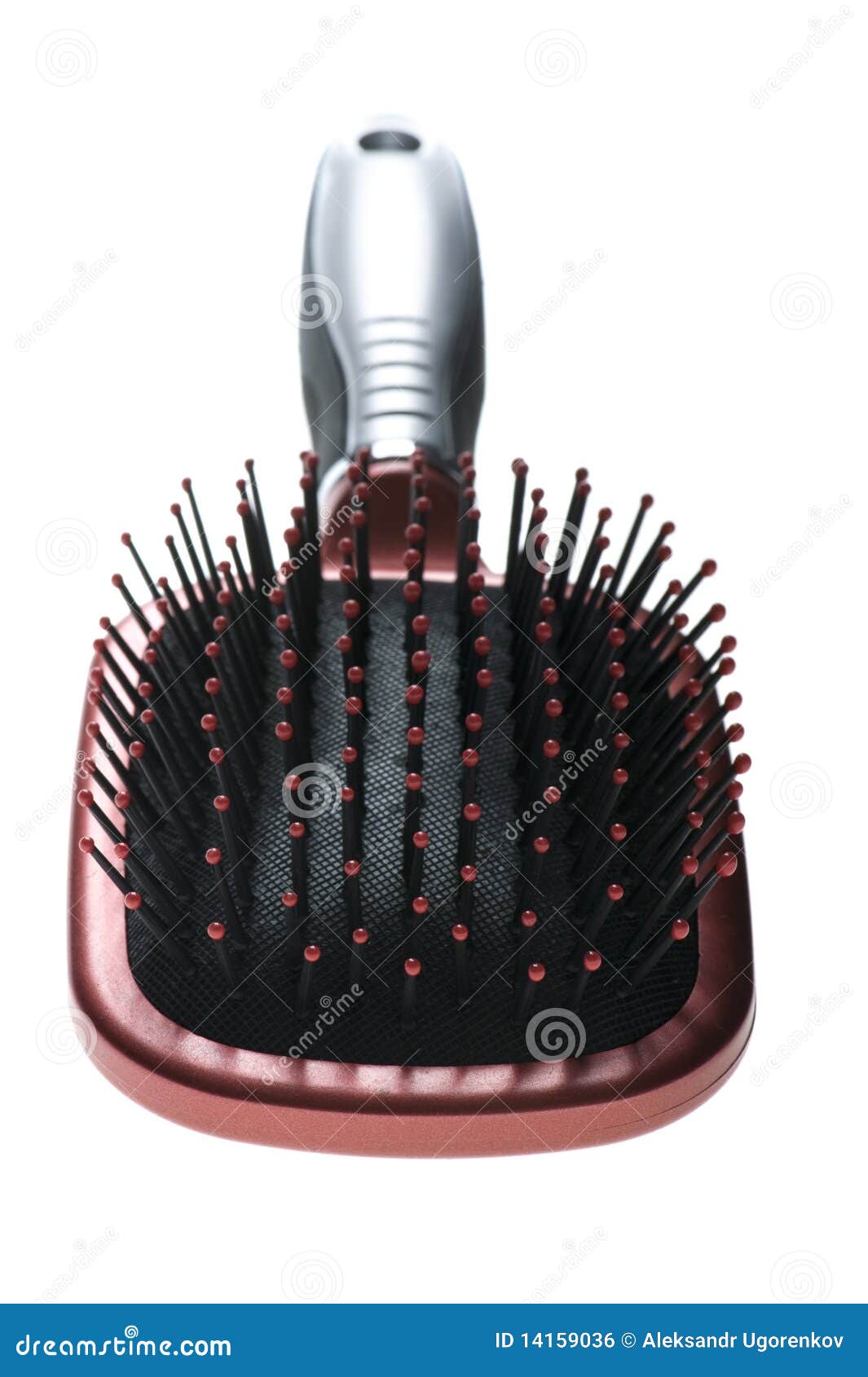Hairbrush on White Background Stock Photo - Image of accessory, handle ...