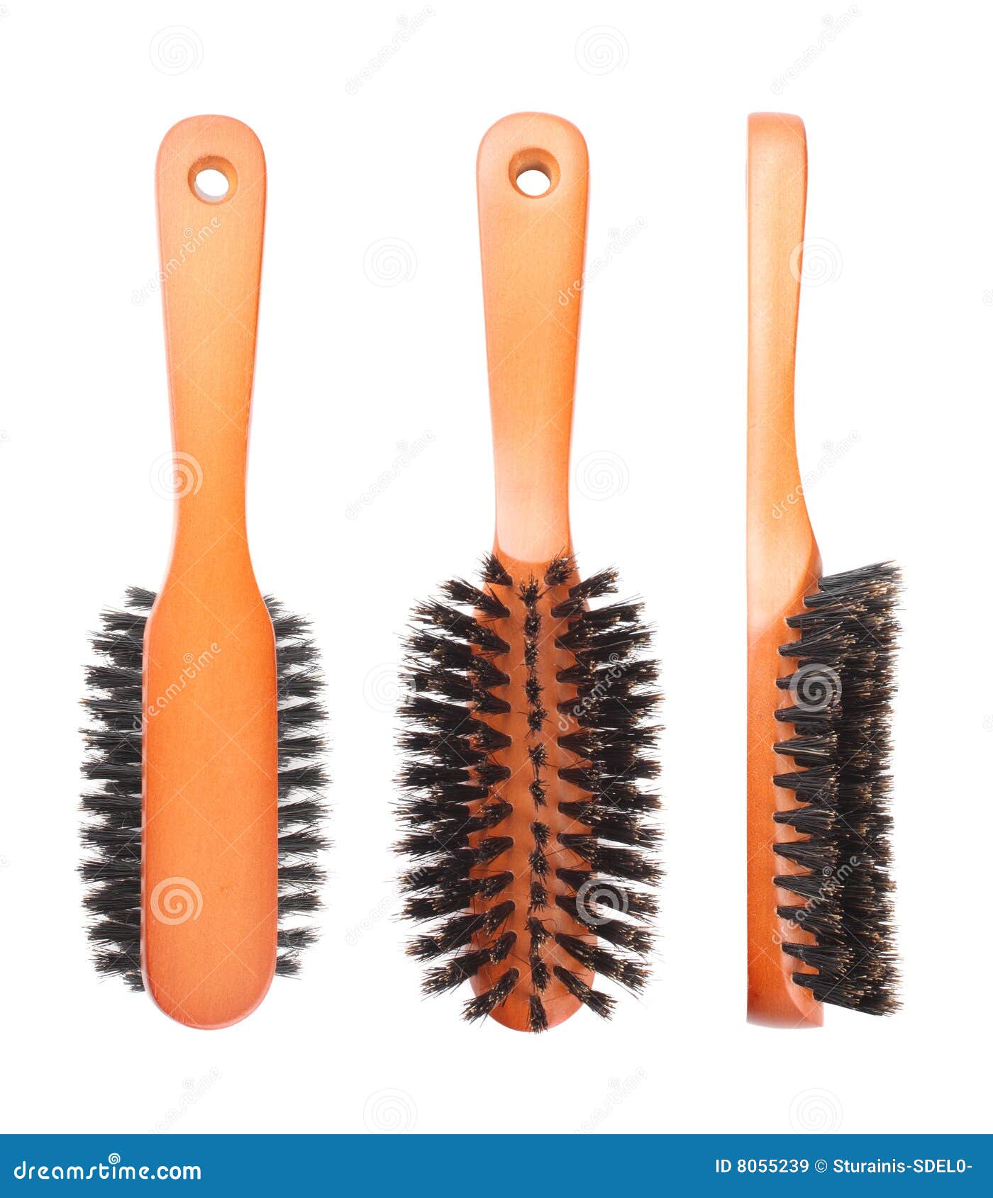 Hairbrush on White Background Stock Image - Image of object ...