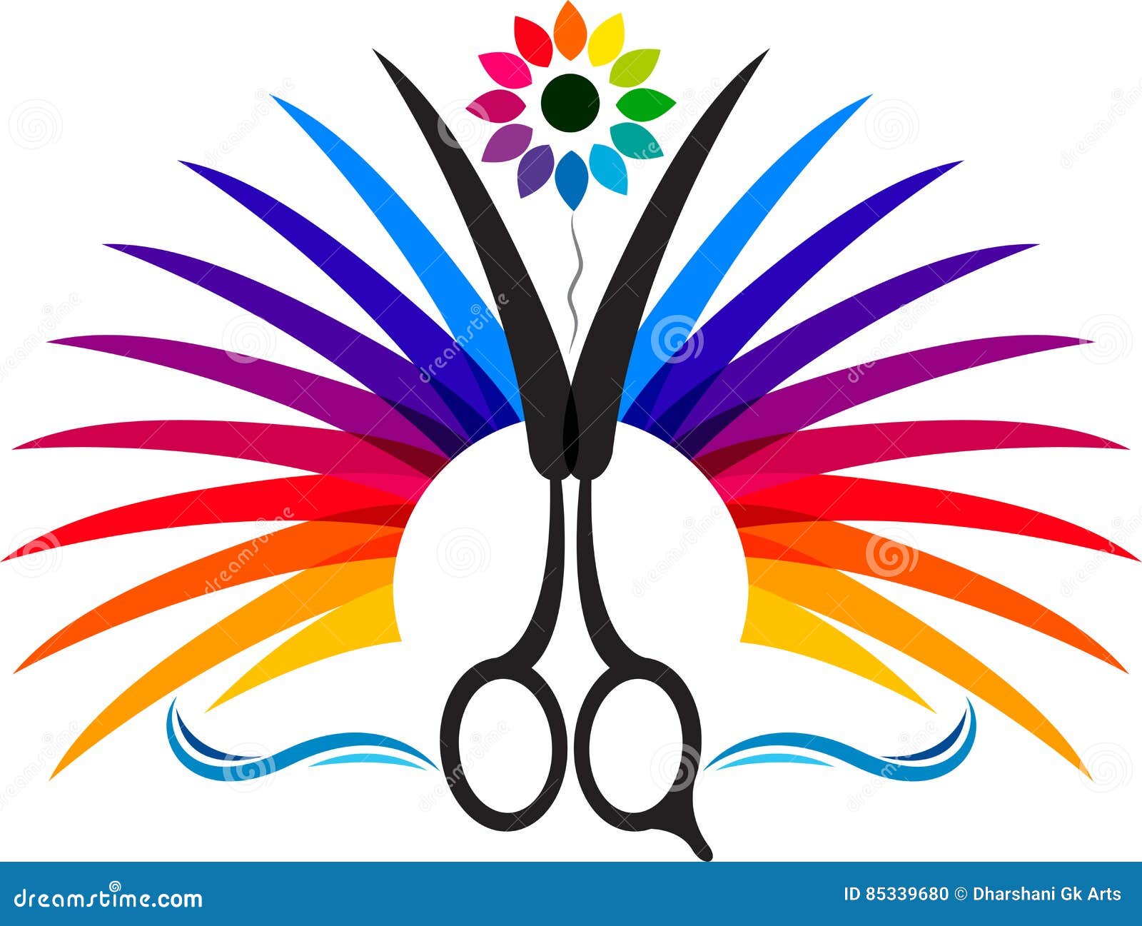 Haircut logo stock vector. Illustration of element, hairstyle - 85339680