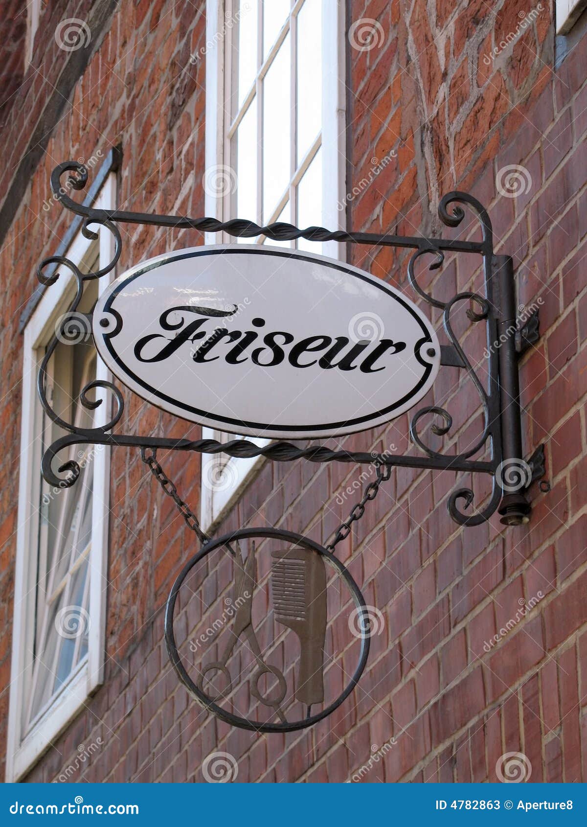 Hairdresser sign stock image. Image of metal, beauty, handwork - 4782863