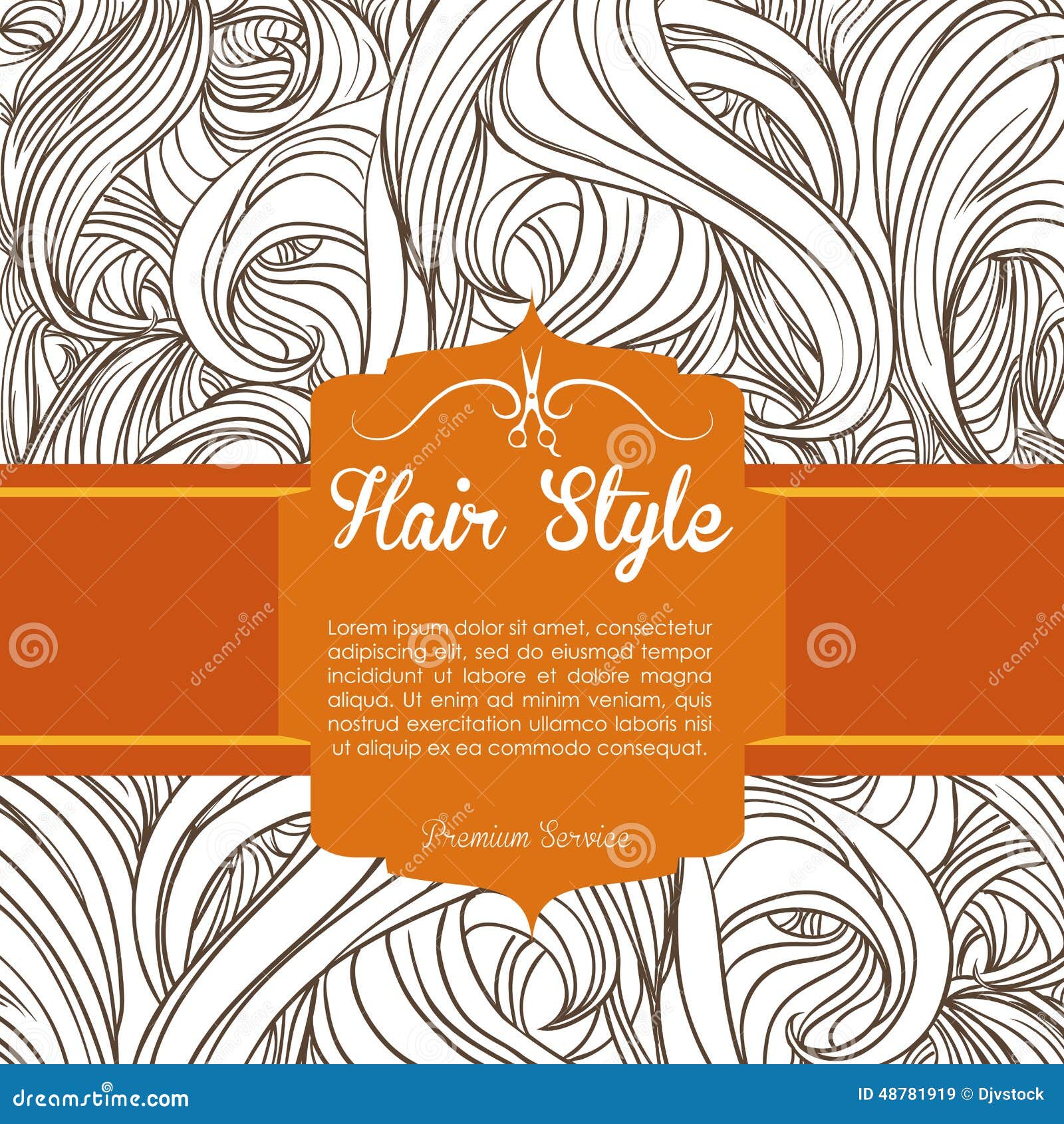 Hairdressing stock vector. Illustration of cover, isolated - 48781919