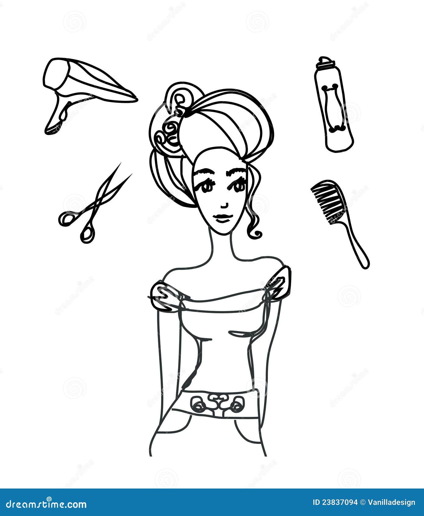 Hairdressing salon stock vector. Illustration of cosmetician - 23837094