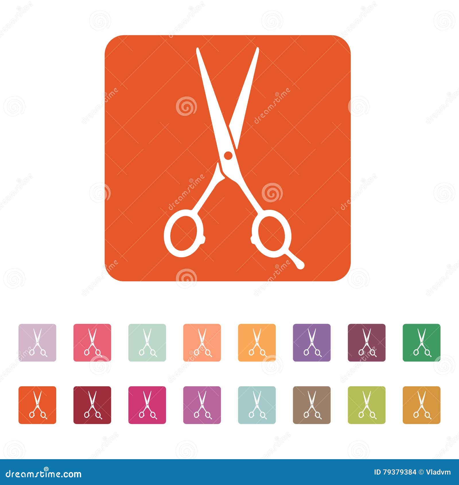 The Hairdressing Scissors Icon. Barbershop Symbol Stock Vector ...