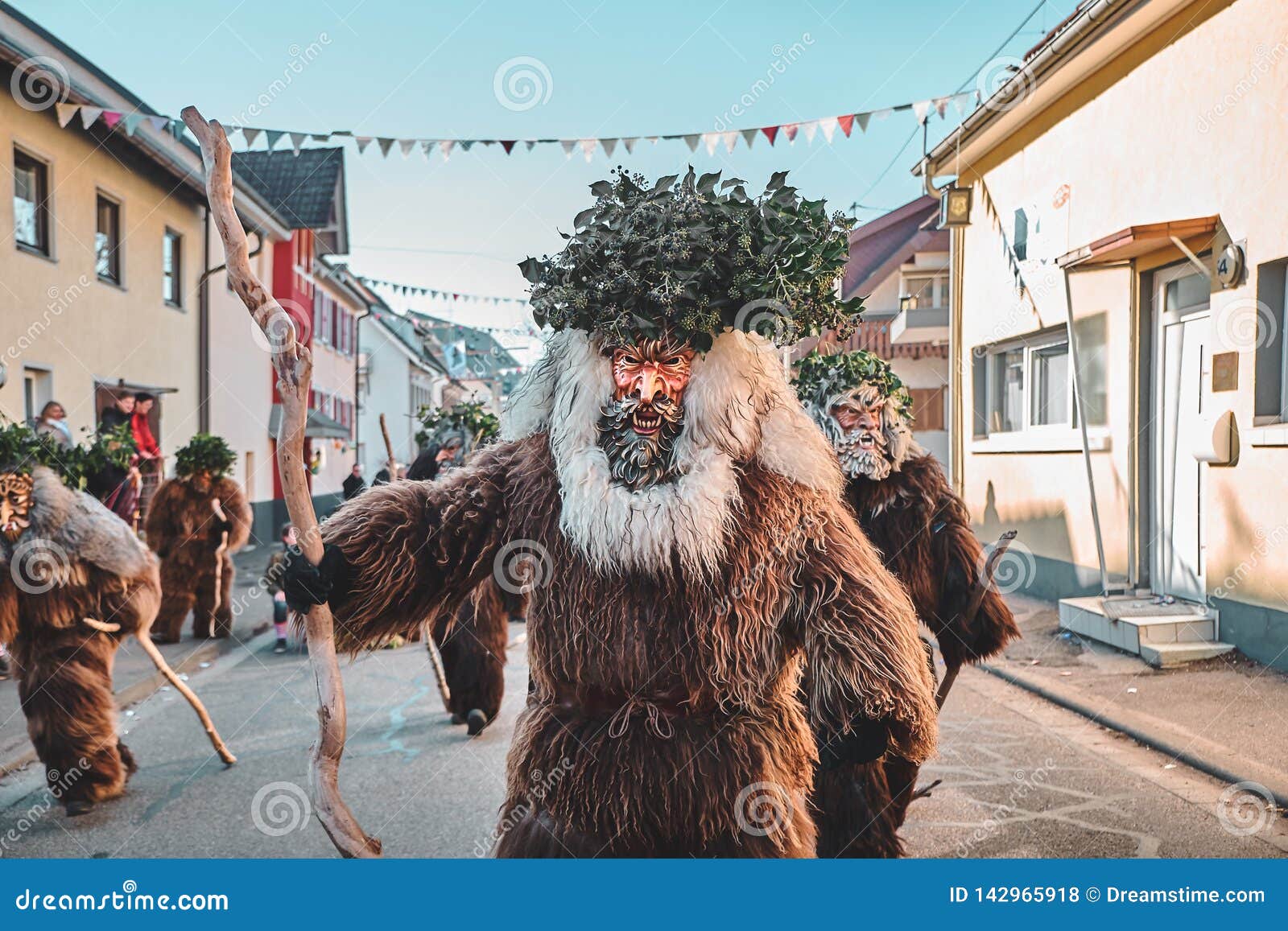 Haired Wild Man Posing in Front of the Camera. Stock Photo - Image of ...