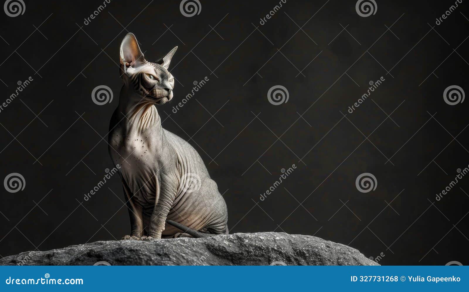 Sphynx Cat Sitting in Sunlight Stock Photo - Image of eyes, paws: 327731268