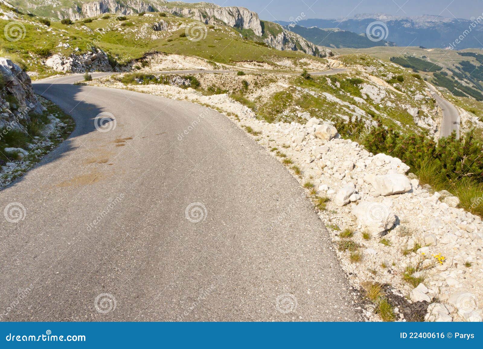 Hairpin route - Montenegro stock photo. Image of ridge - 22400616