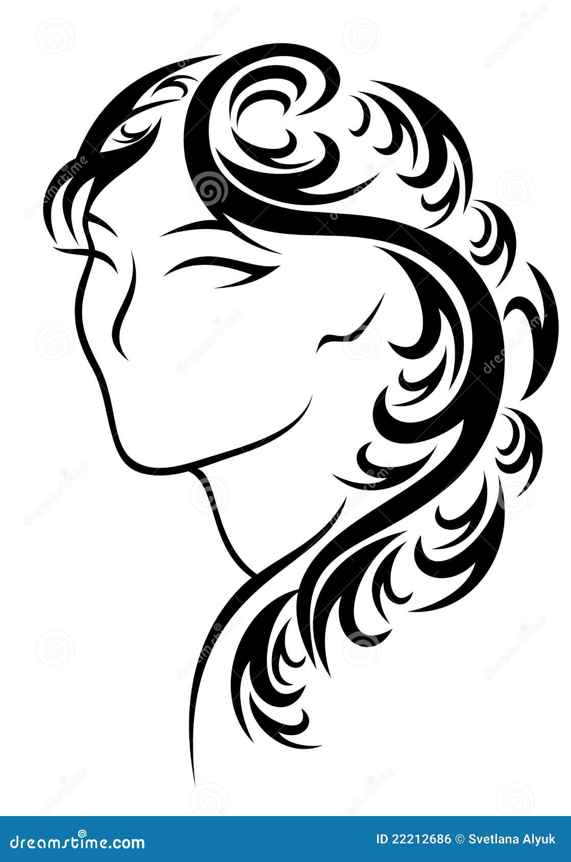 Hairstyle vector stock vector. Illustration of stylish - 22212686