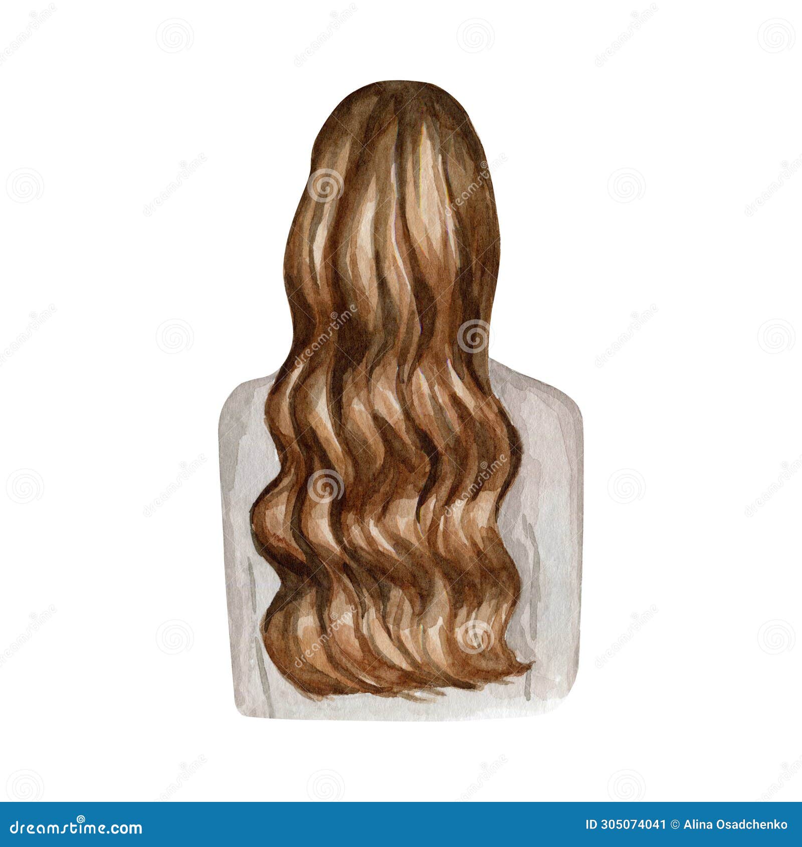 Hairstyle Watercolor Illustration Stock Illustration Illustration Of