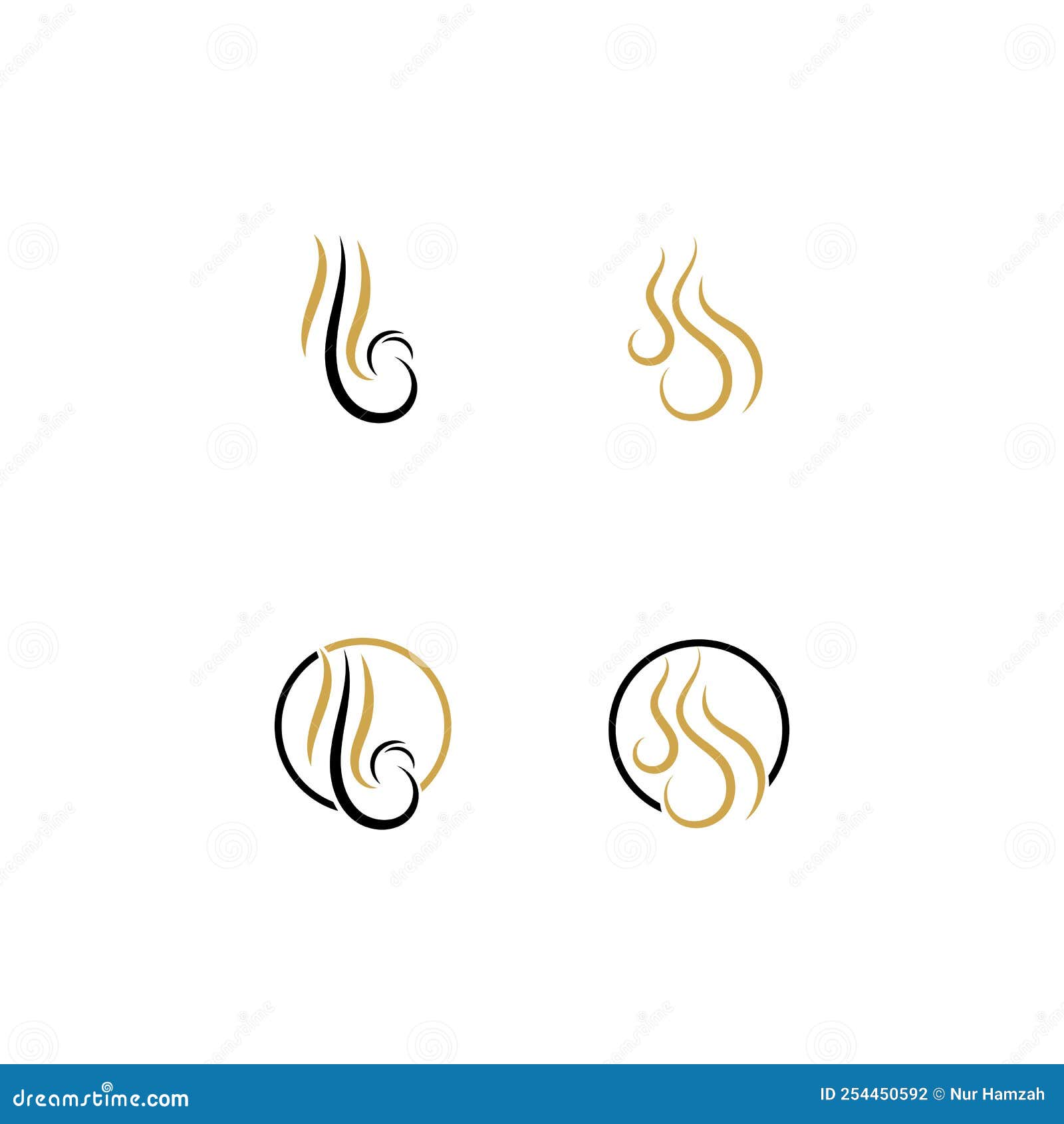Hairstyle Wave Vector Illustration Template Stock Vector - Illustration ...