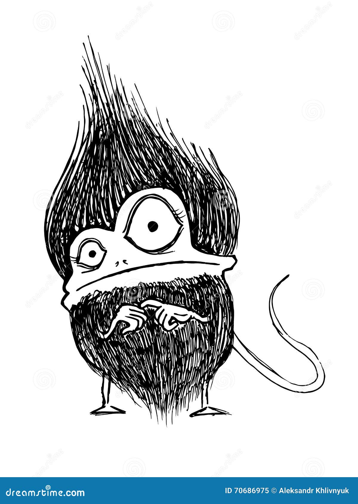 Hairy Furry Monster Stock Illustration Illustration Of Abstract 70686975