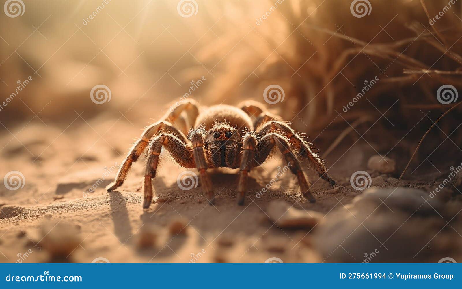 Hairy Leg of Tarantula Crawling in Spooky Forest Generated by AI Stock ...