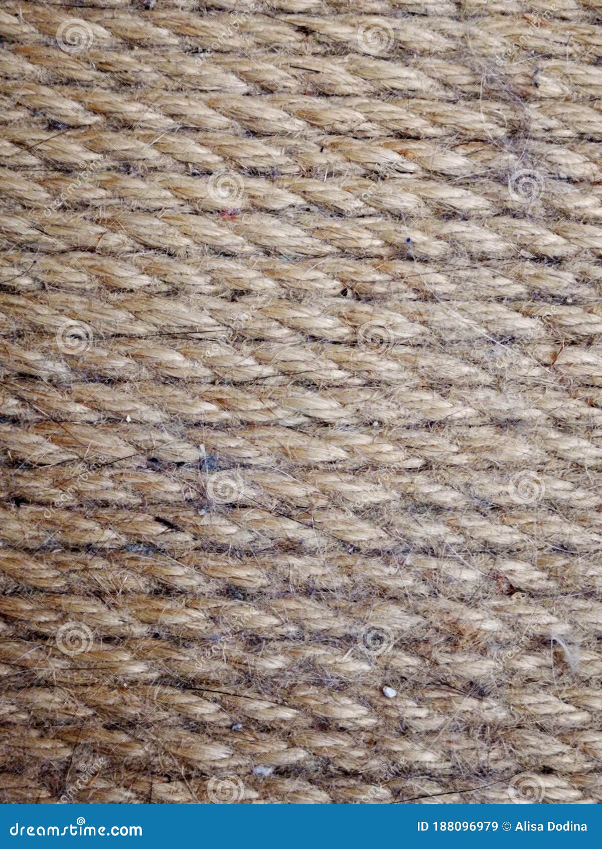 The Hairy Texture of the Winded Beige Rope Stock Image - Image of ...