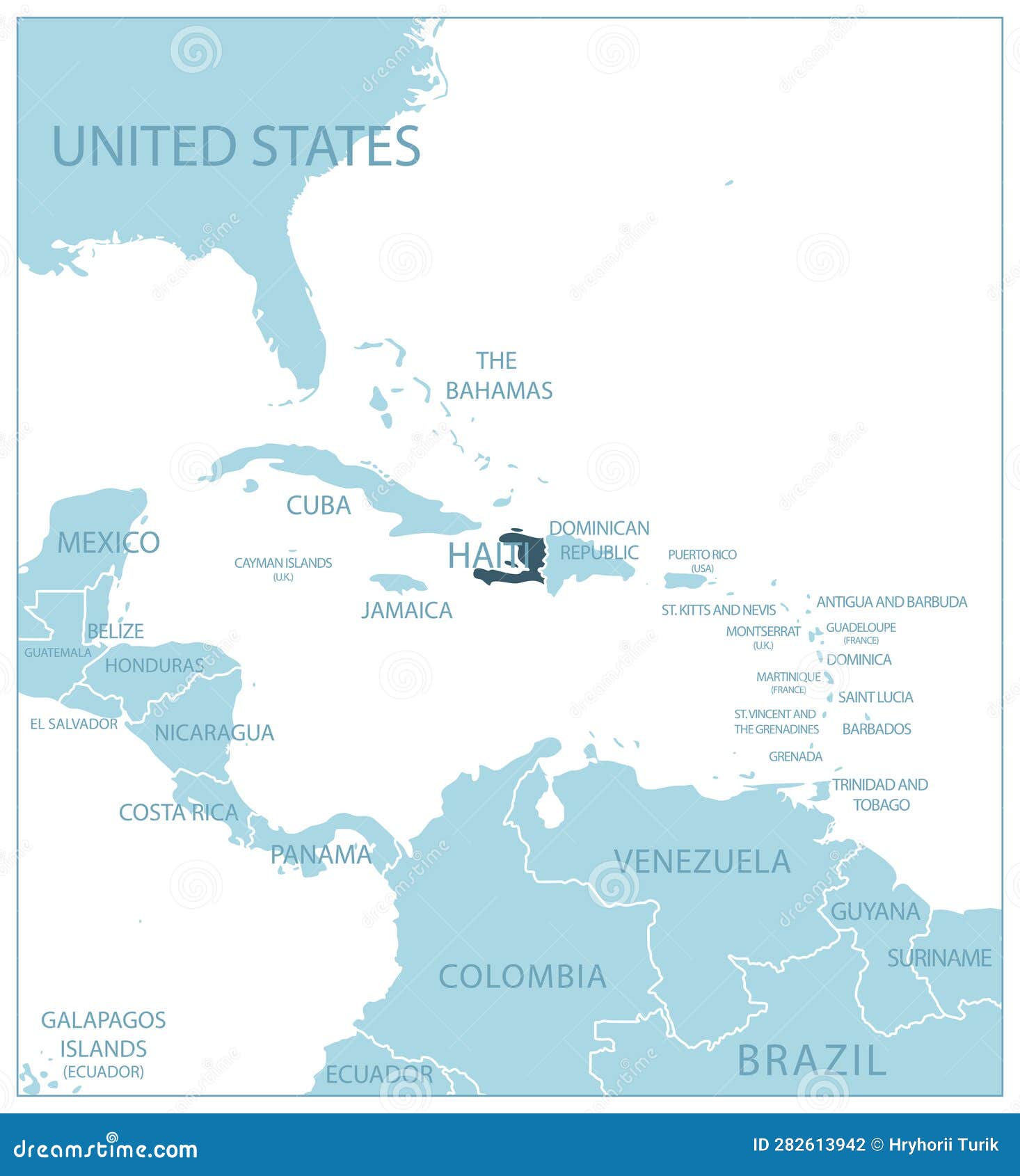 Haiti MAP In Blue, Country Map, Haiti, Border Map, Border Line Of Haiti ...